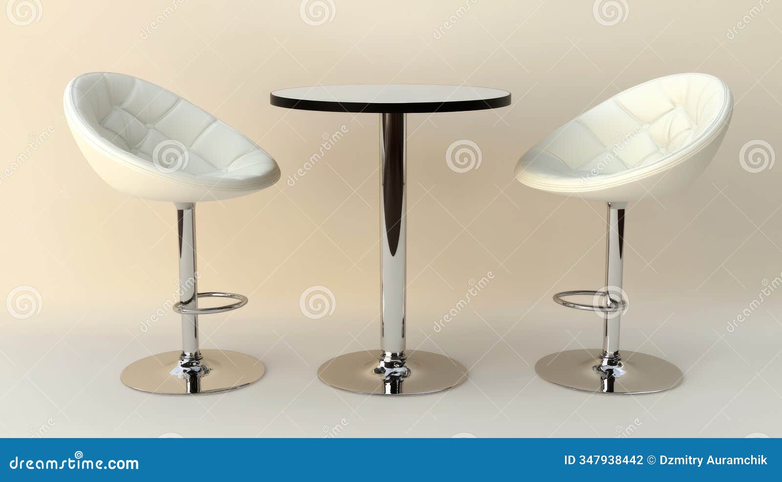 This Realistic Modern Image Shows an Empty Booth Display Bar Counter ...