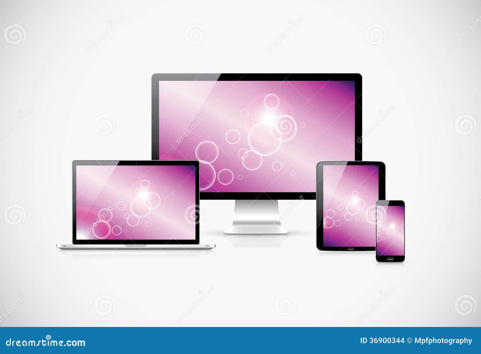 Realistic Modern Responsive Electronic Devices Wit Stock Vector ...