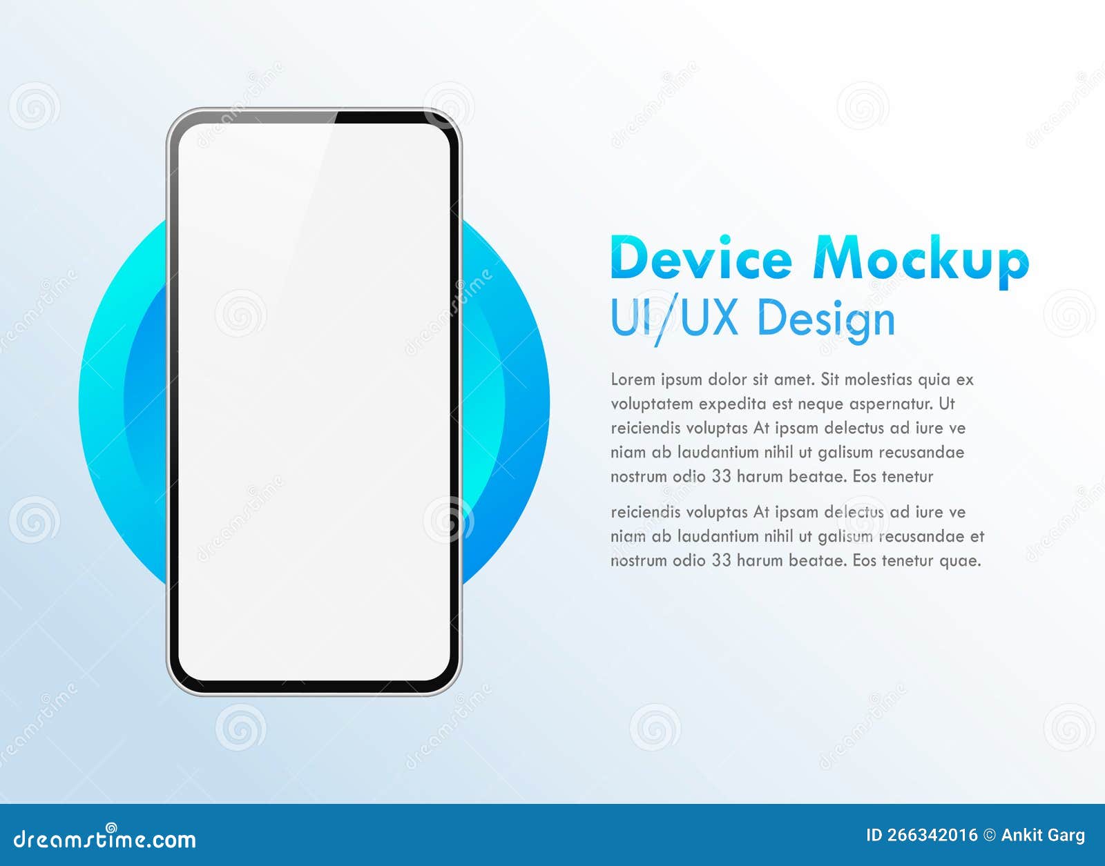 Realistic Modern Smartphone Presentation Showcase Mockup Template Stock ...