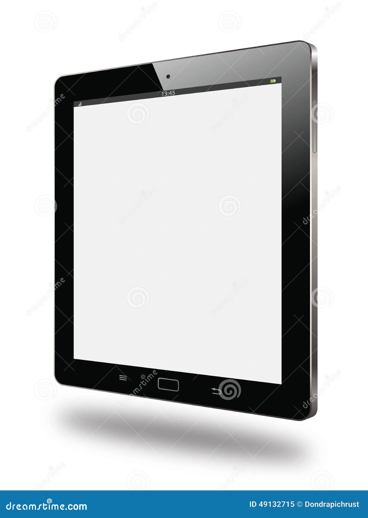 Realistic Modern Tablet Side View Stock Illustration - Illustration of ...