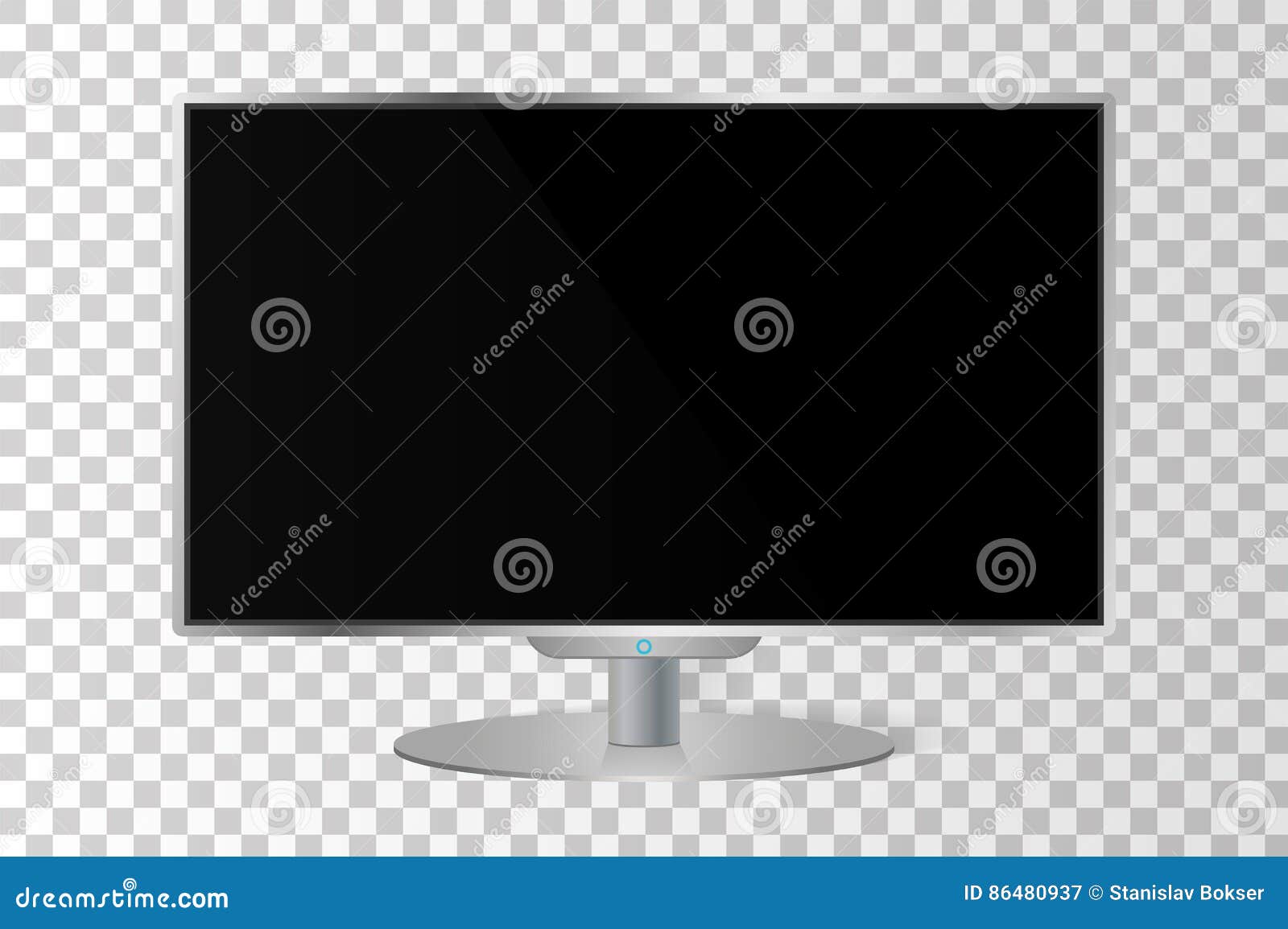 Realistic Modern TV Monitor Stock Vector - Illustration of home ...