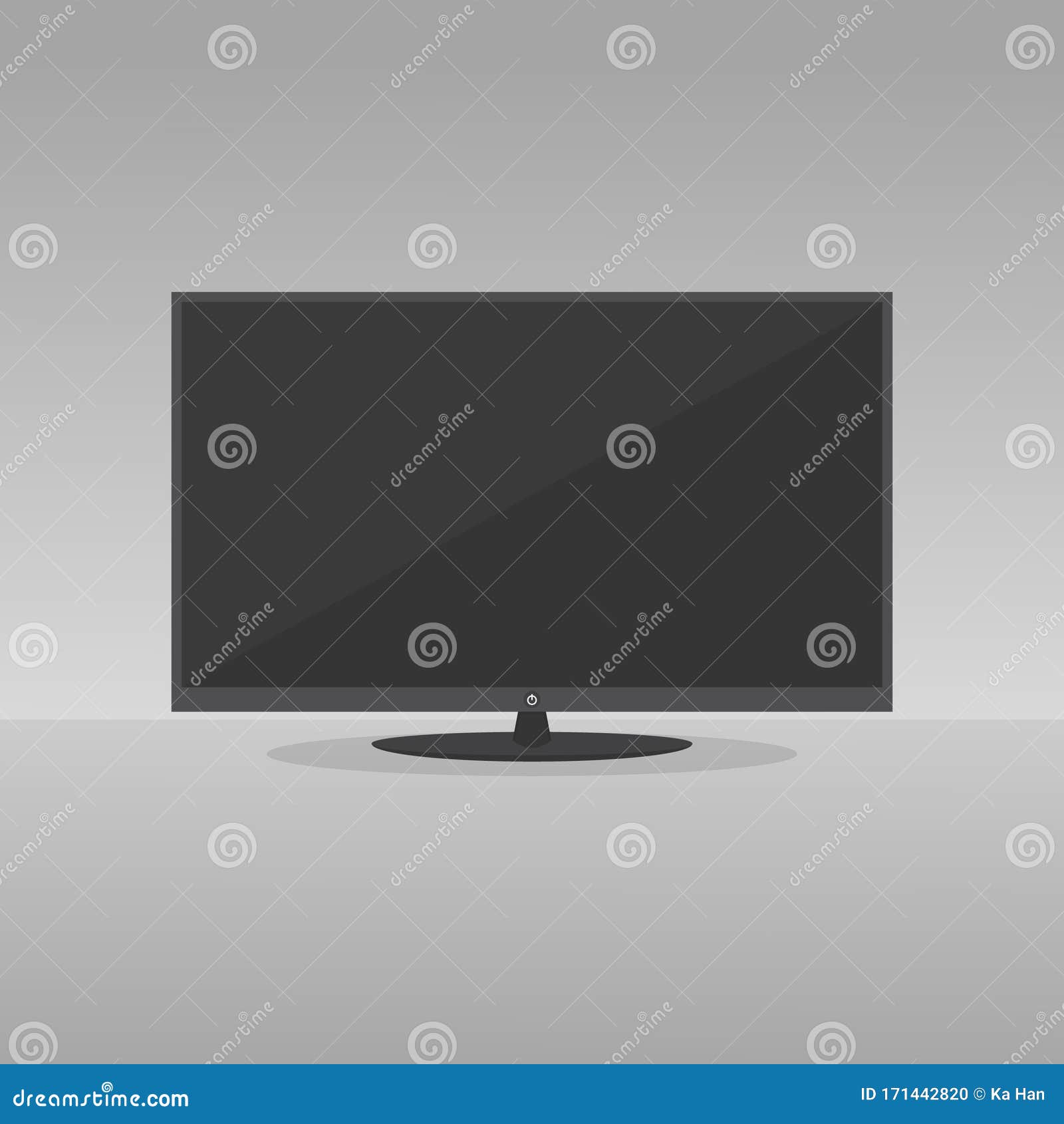 Realistic Modern TV Vector, TV Mock Up Illustration Stock Vector ...