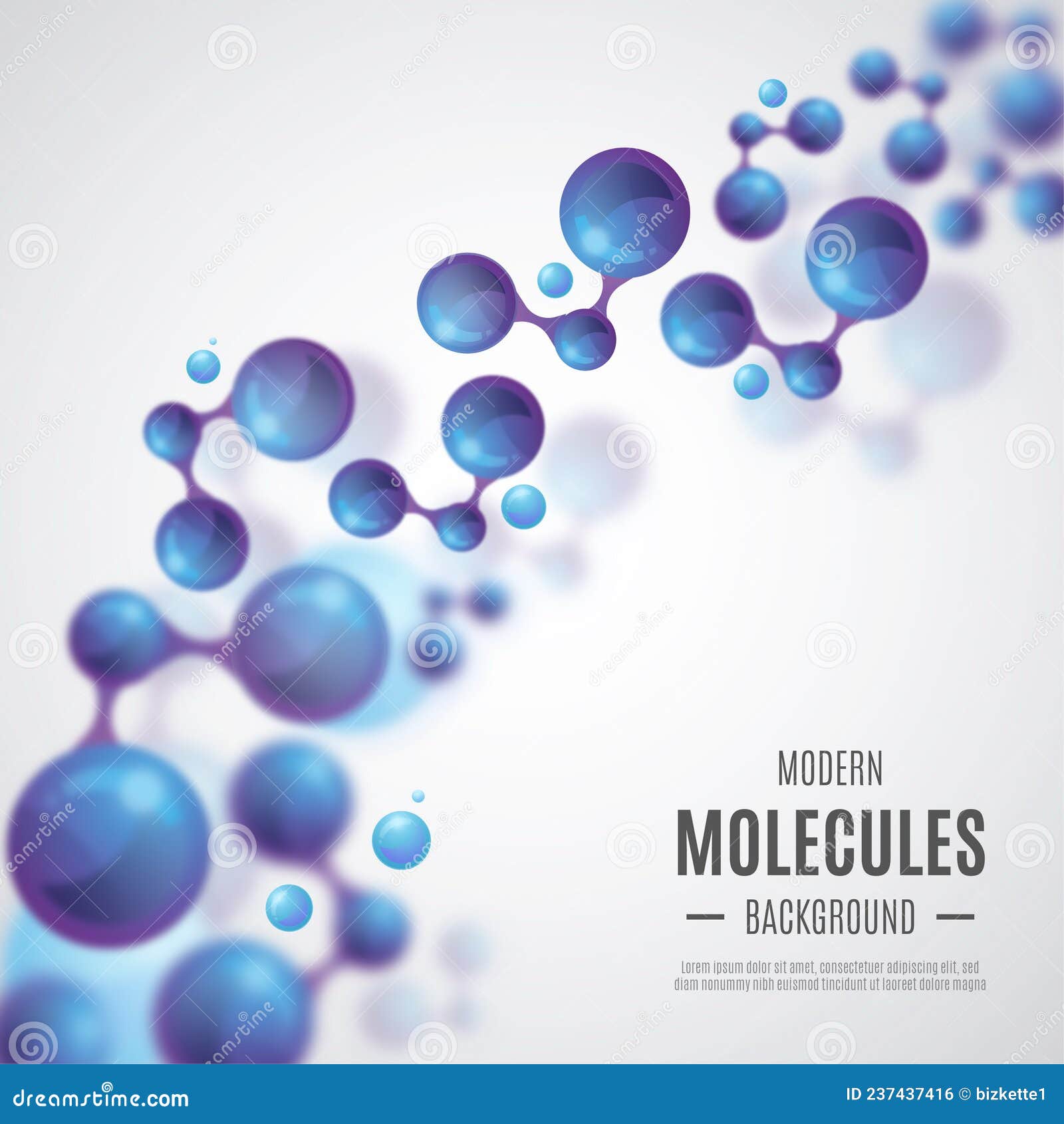 Realistic Molecules Background Vector Illustration Stock Vector ...