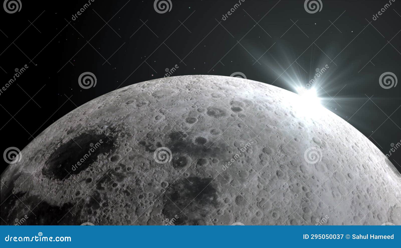 Realistic Moon Animation with Seamless Loop Stock Video - Video of ...