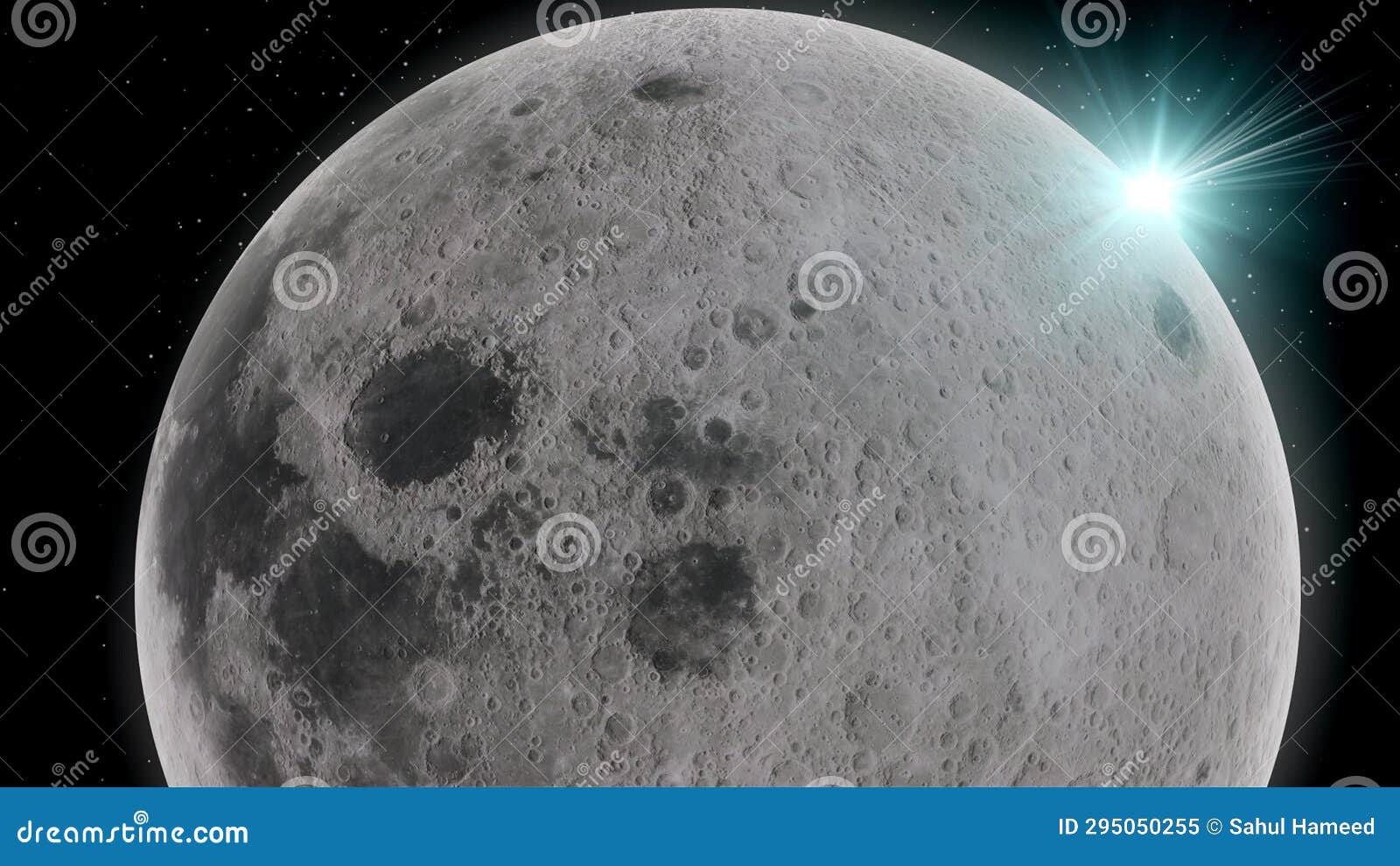 Realistic Moon Animation with Seamless Loop Stock Video - Video of ...