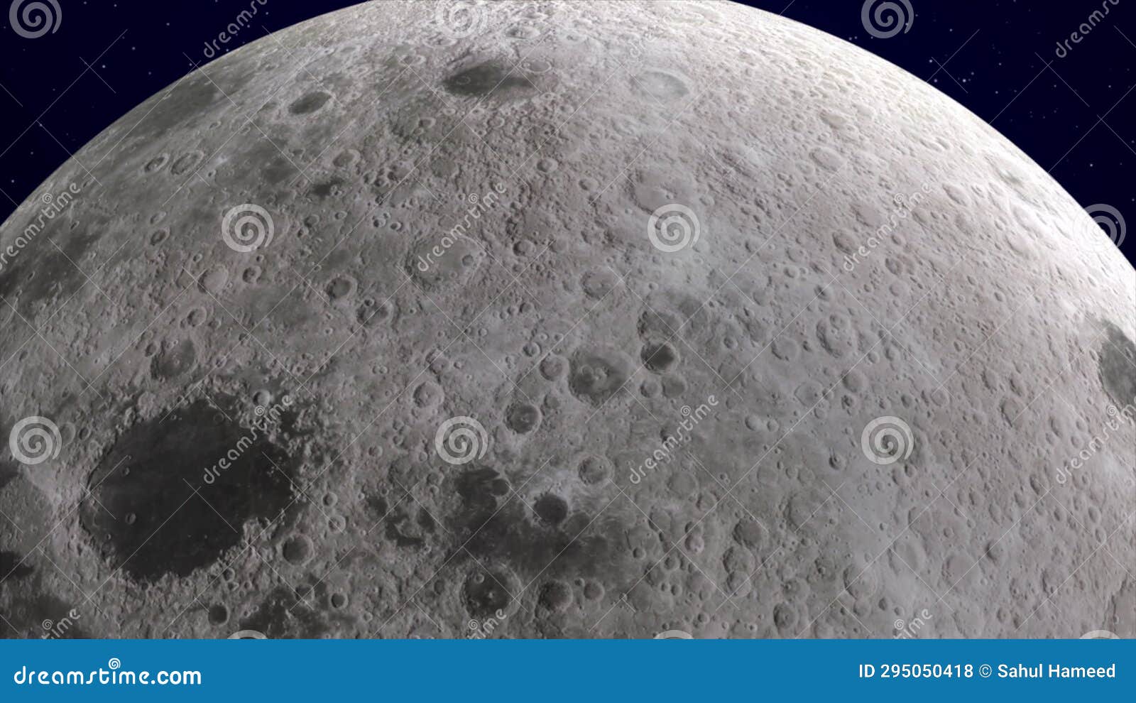 Realistic Moon Animation with Seamless Loop Stock Footage - Video of ...