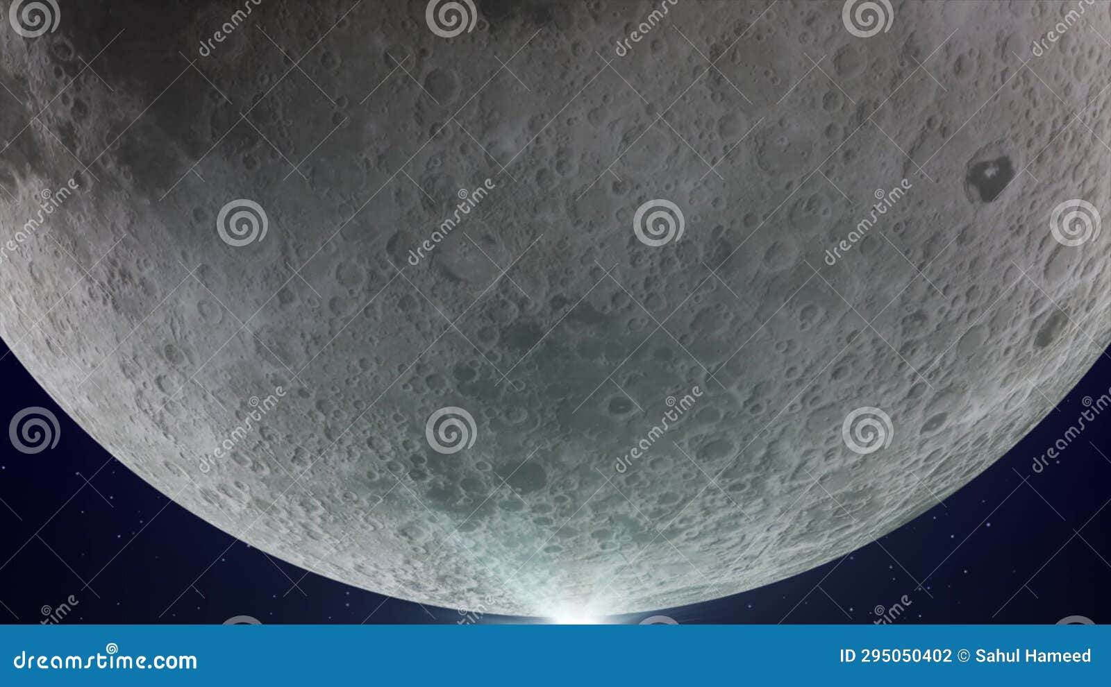 Realistic Moon Animation with Seamless Loop Stock Footage - Video of ...