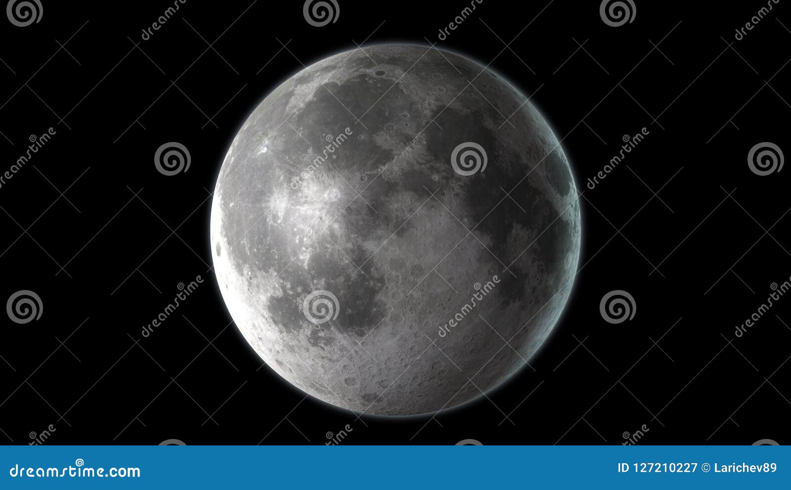 Realistic Moon in the Outer Space. High Detailed Texture Stock ...
