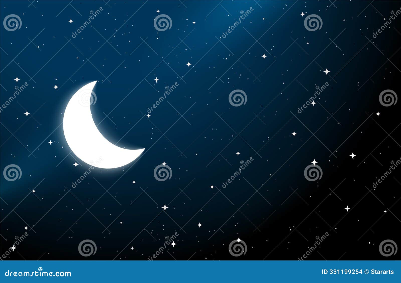 Realistic Moon In Front Of A Planet Phases, Symbol Of New Beginning ...