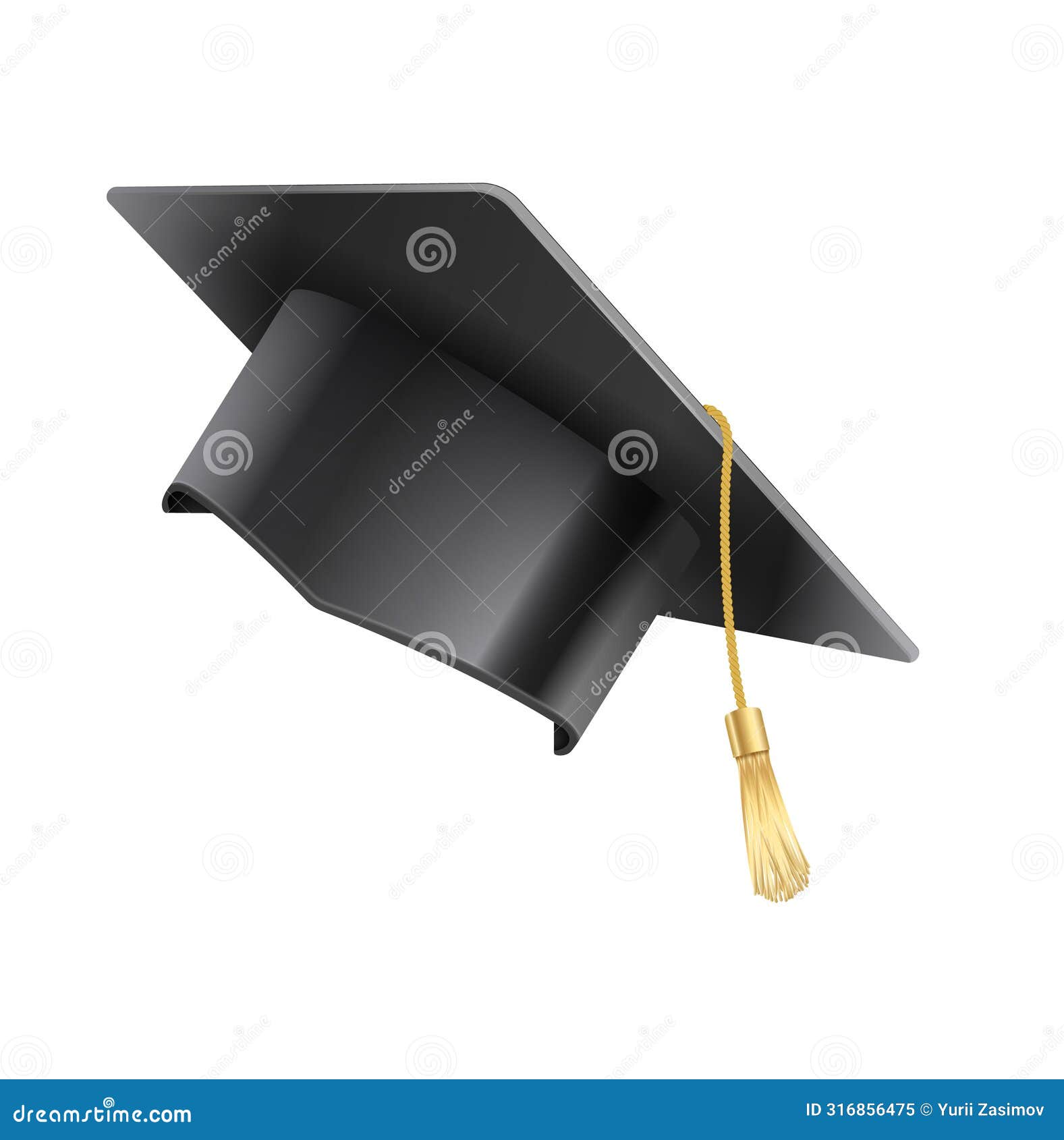 Realistic Mortar Hats. Graduation Cap of a Student with Multi-colored ...