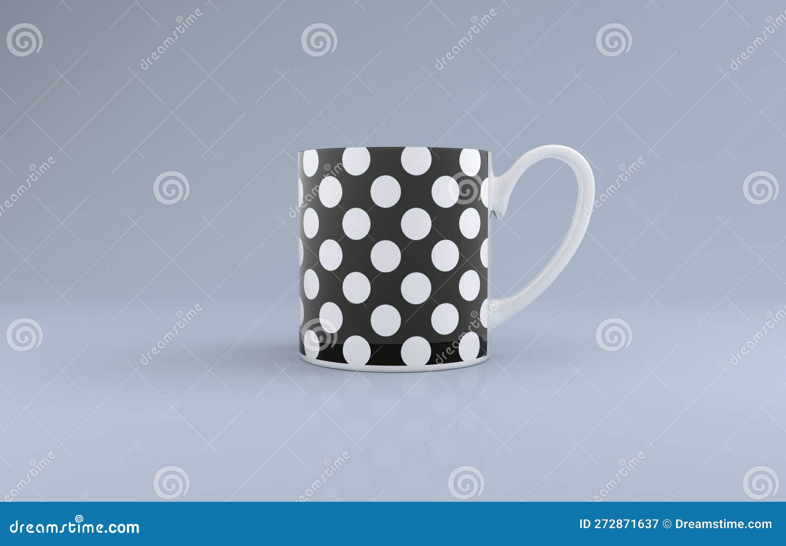 Realistic Mug Mockup 3D Rendered Stock Illustration - Illustration of ...