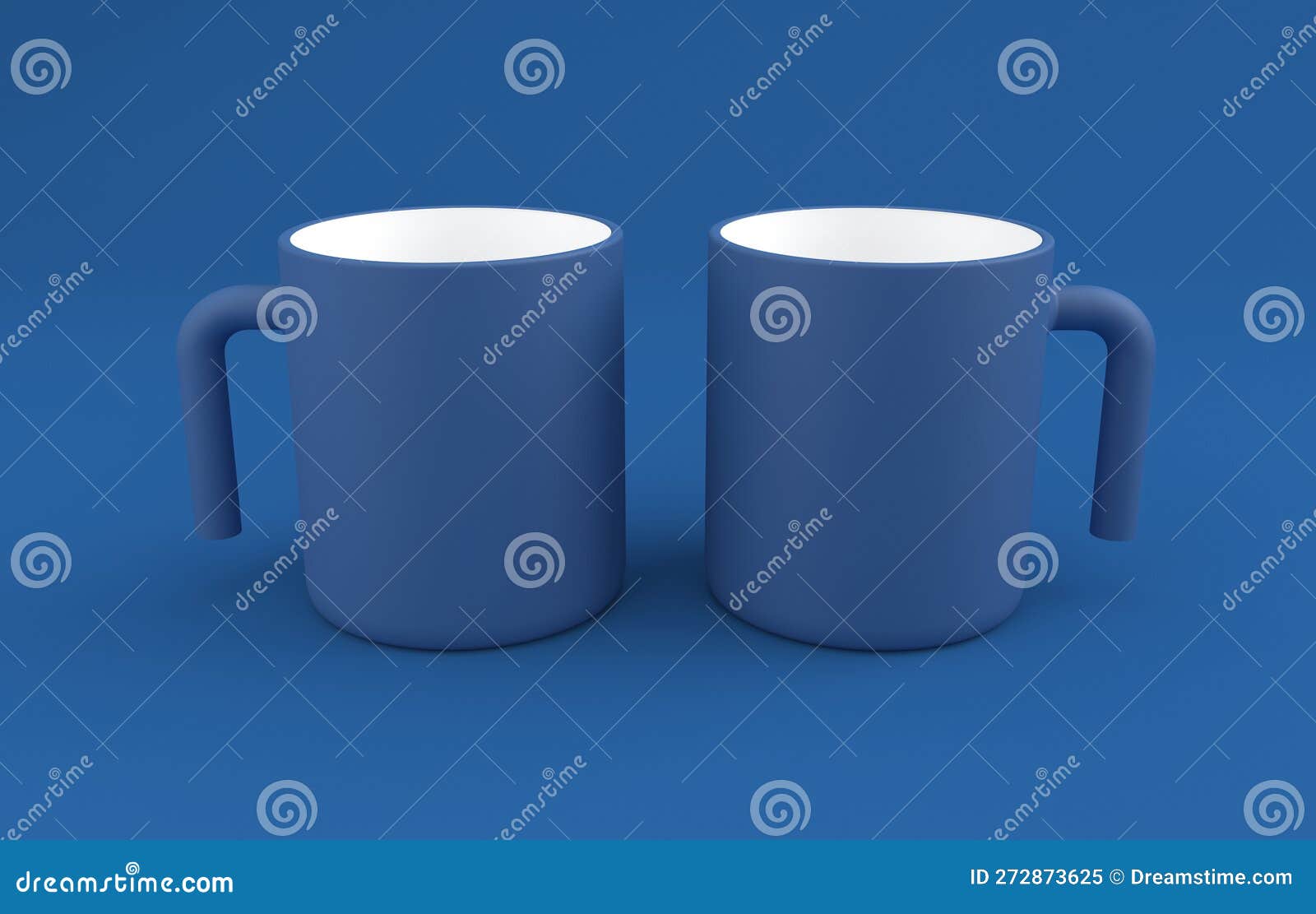 Realistic Mug Mockup 3D Rendered Stock Illustration - Illustration of ...
