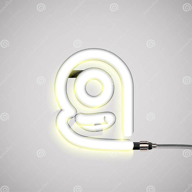 Realistic Neon Character, Vector Stock Vector - Illustration of neon ...