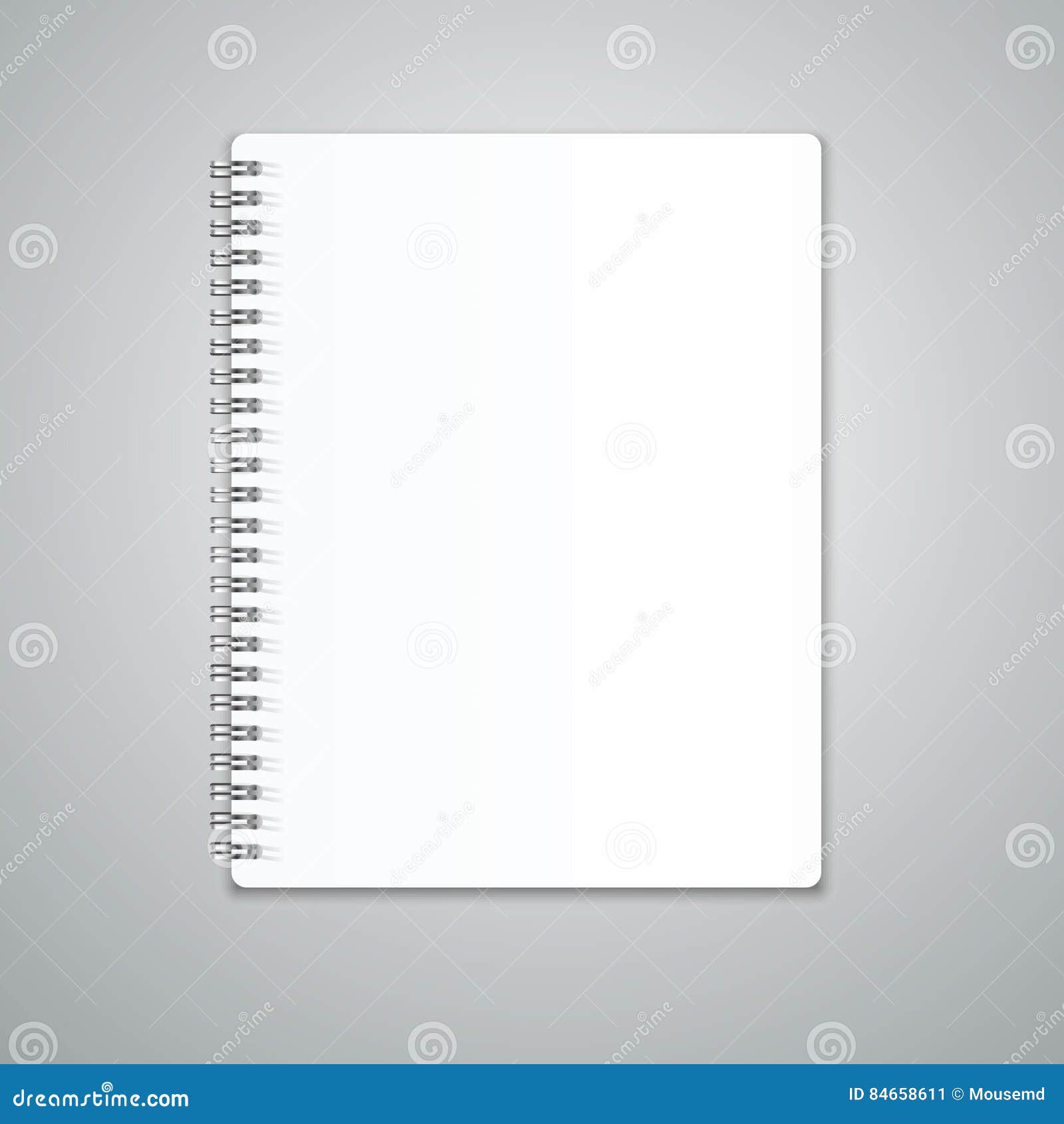 Realistic Note Template Blank. Vector Stock Vector - Illustration of ...