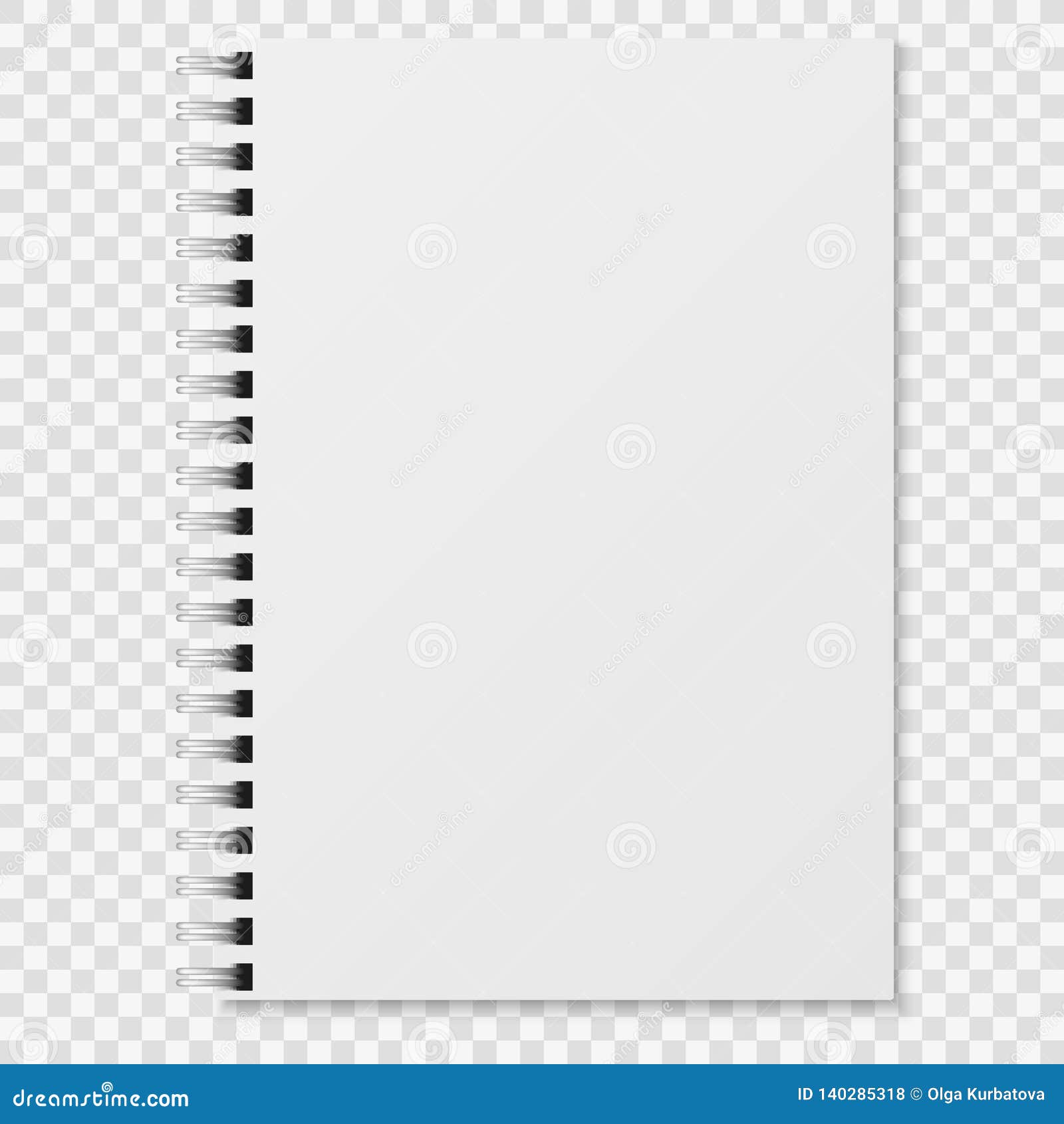 Realistic Notebook. Blank Closed Spiral Binder White Copybook Stock ... Realistic Notebook. Blank Closed Spiral Binder White Copybook Stock ...