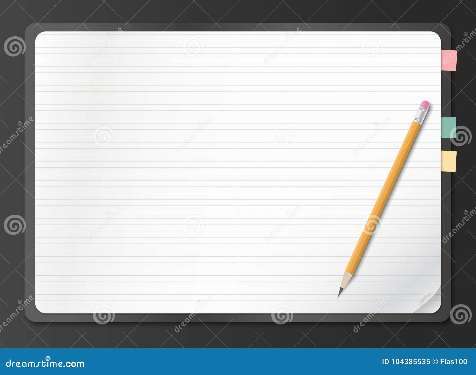 Lined White Ripped Paper Inserted Into Gray Squared Background Royalty ...