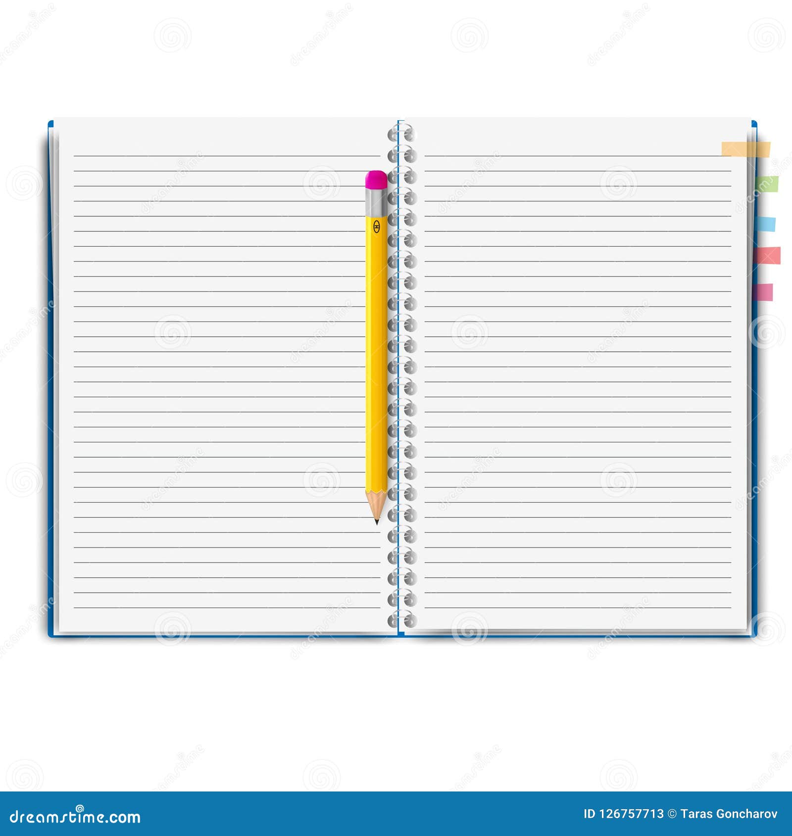 Realistic Notebook, Exercise Book, Vector Illustration Stock Vector ...