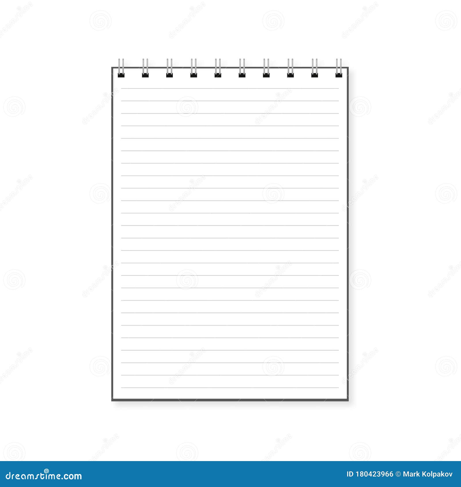 Realistic Notebook, Isolated on White Background. Vector Illustration ... Realistic Notebook, Isolated on White Background. Vector Illustration ...