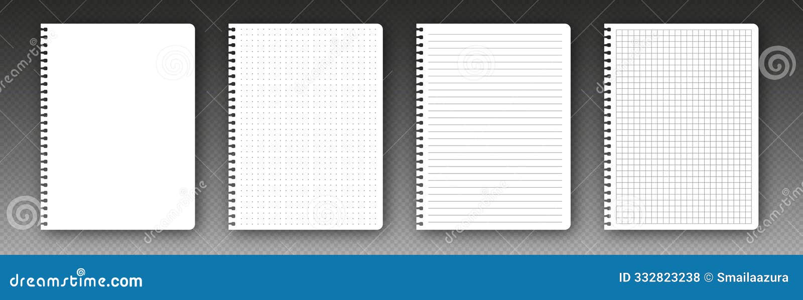 Realistic Notebook Paper, Pages of School Notepad, White Notepaper ...
