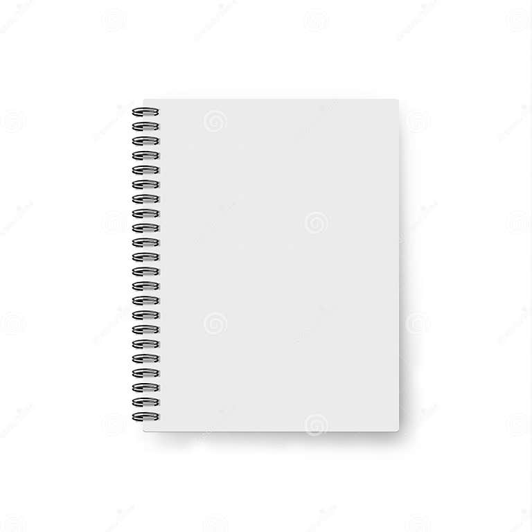 Realistic Notebook Template. Blank Cover Design. Mock Up Notebooks ...