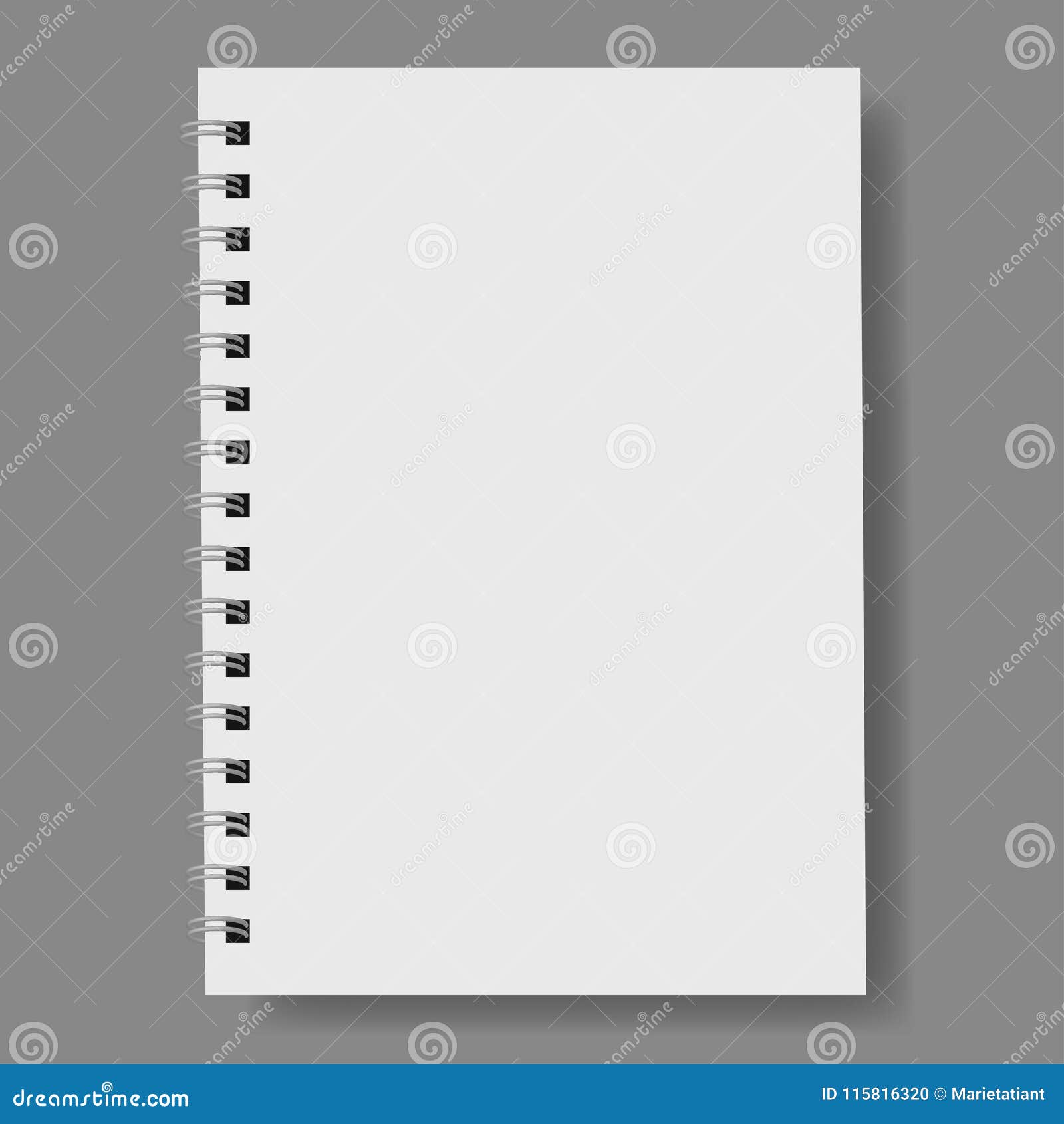 Realistic Notebook, Vector. Stock Vector - Illustration of copybook ...