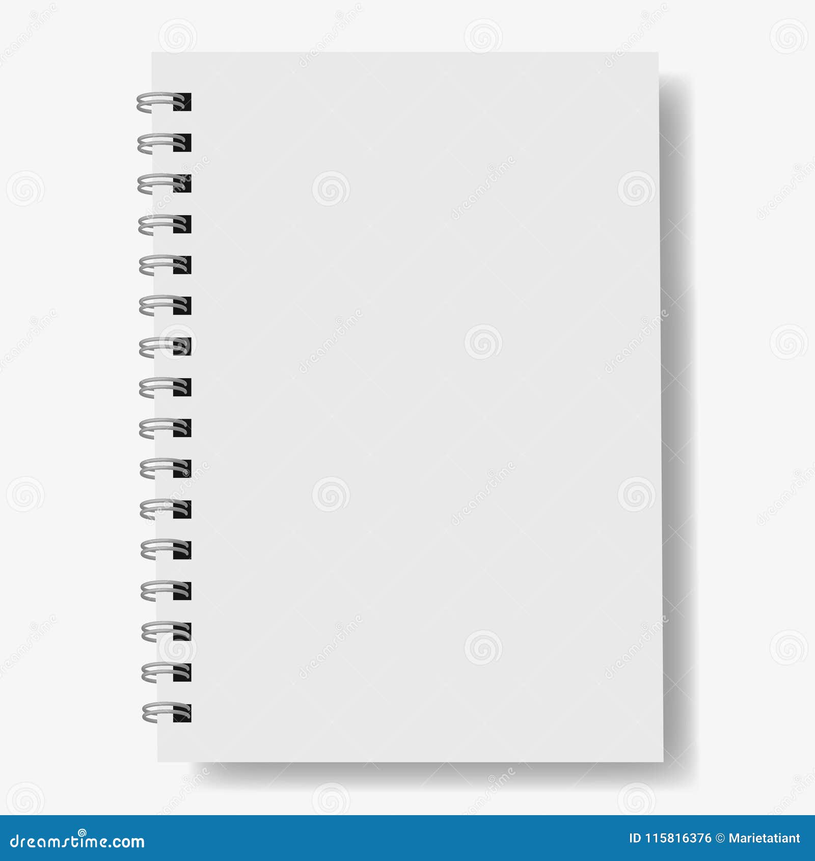 Realistic Notebook, Vector. Stock Vector - Illustration of business ...