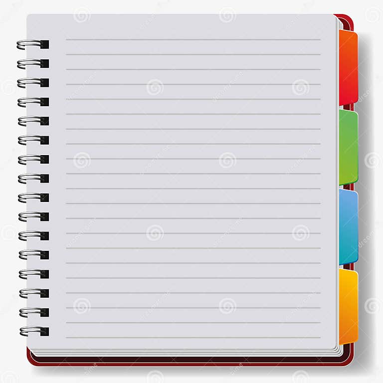 Realistic Notebook, Vector. Stock Vector - Illustration of copybook ...