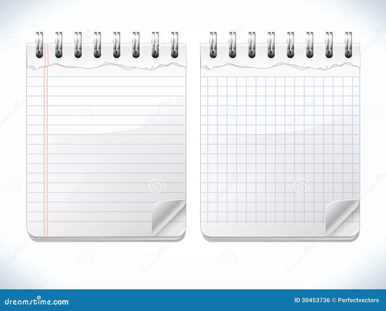 Realistic Notepads stock vector. Illustration of isolated - 30453736