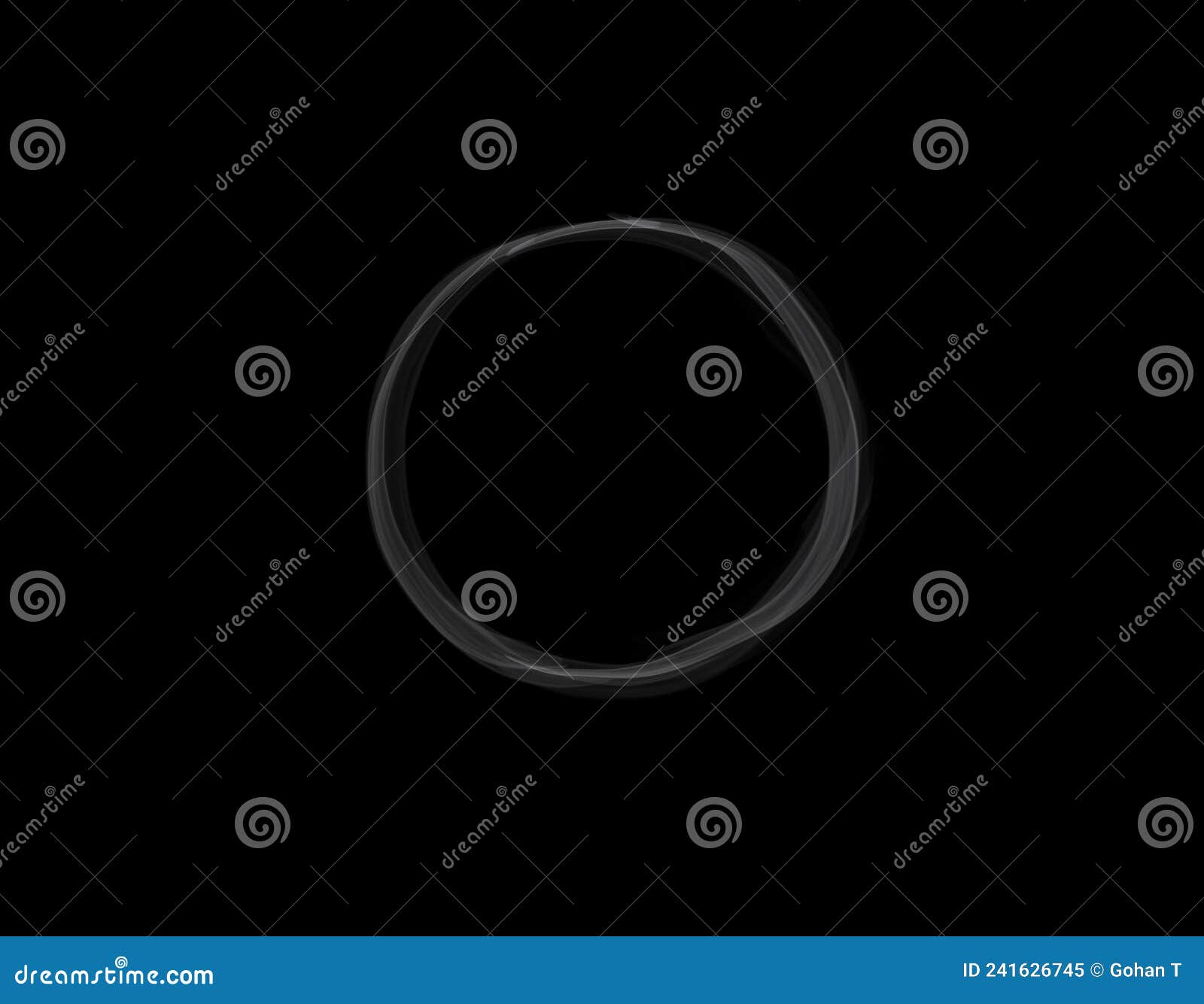 Realistic O Alphabet Shape of Smoke Spreading on Dark Background Stock ...