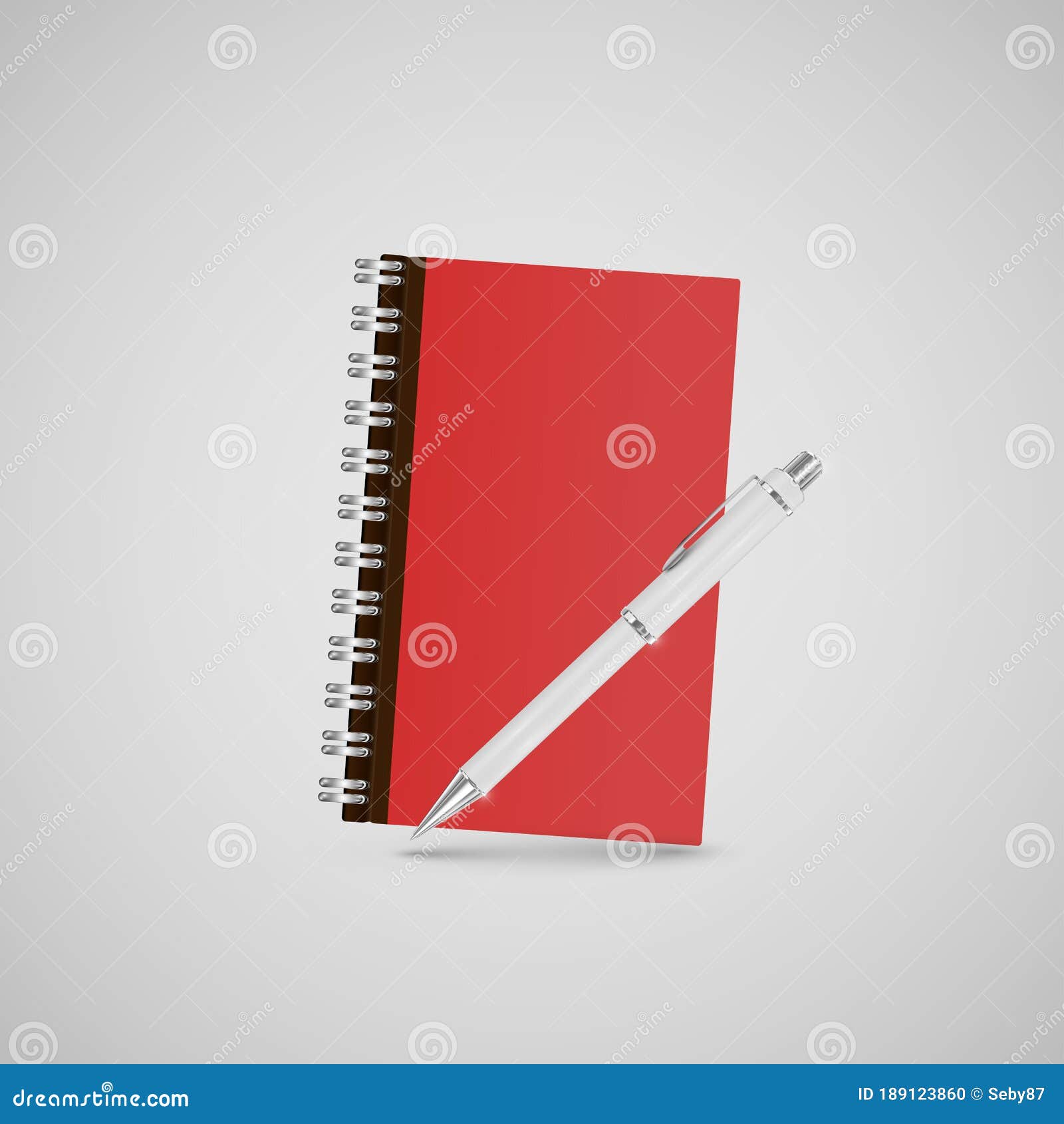 Realistic Office Icon Notebook, for Web, Vector Stock Vector ...