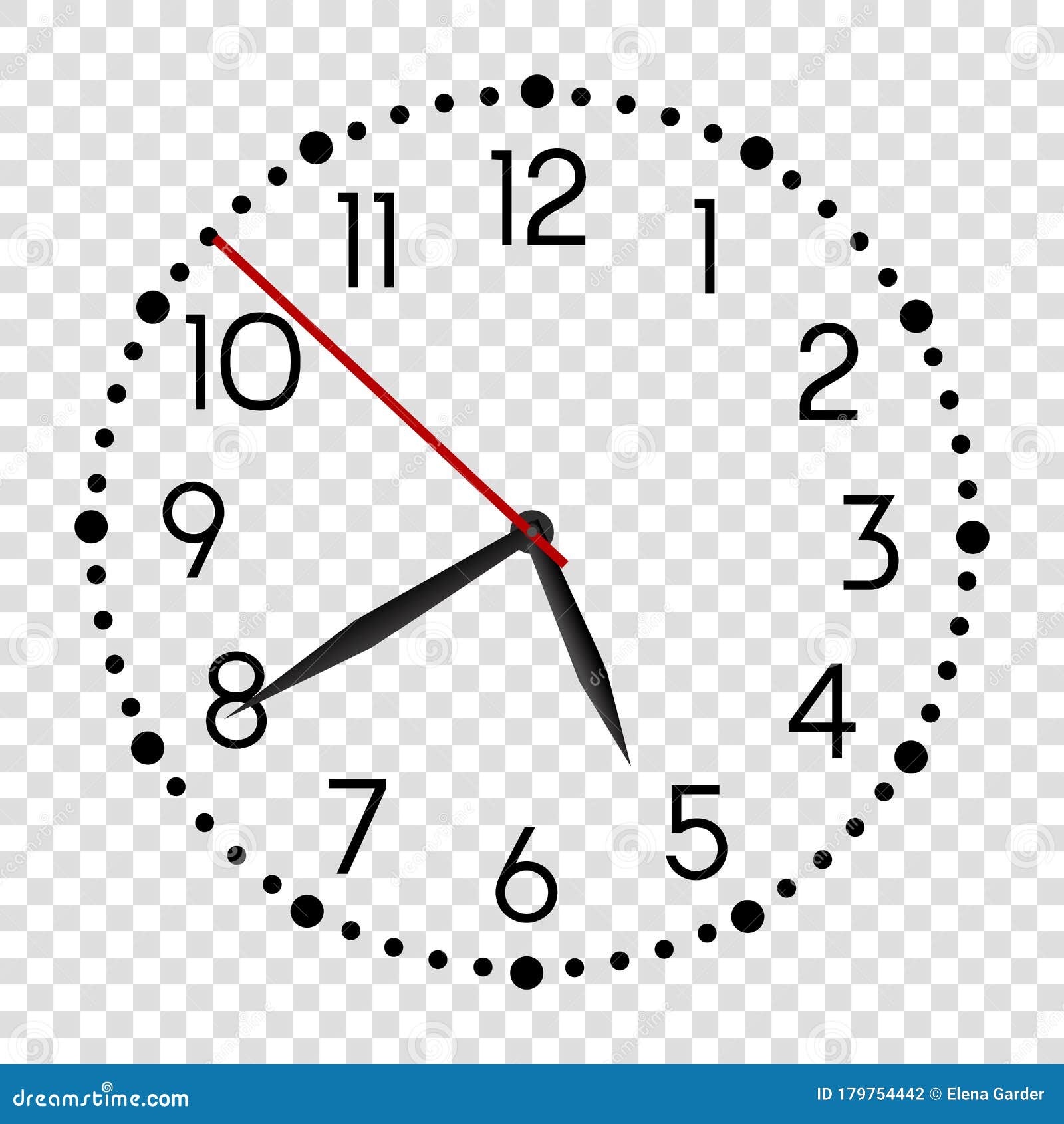 Modern Timer Set, Great Design For Any Purposes. Countdown Timer. Watch ...