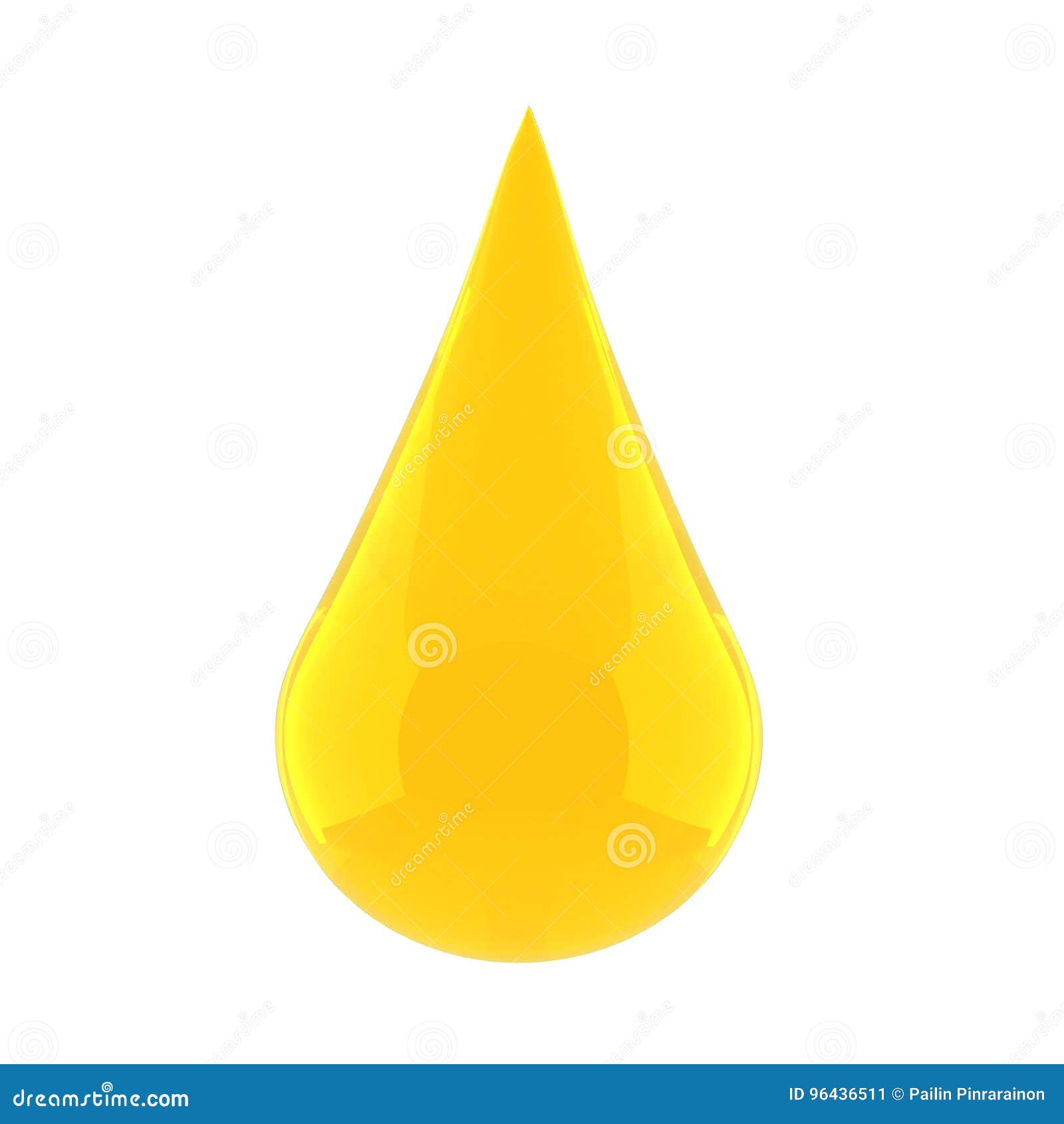 Realistic Oil Drop on Isolated White in 3D Rendering Stock Illustration ...