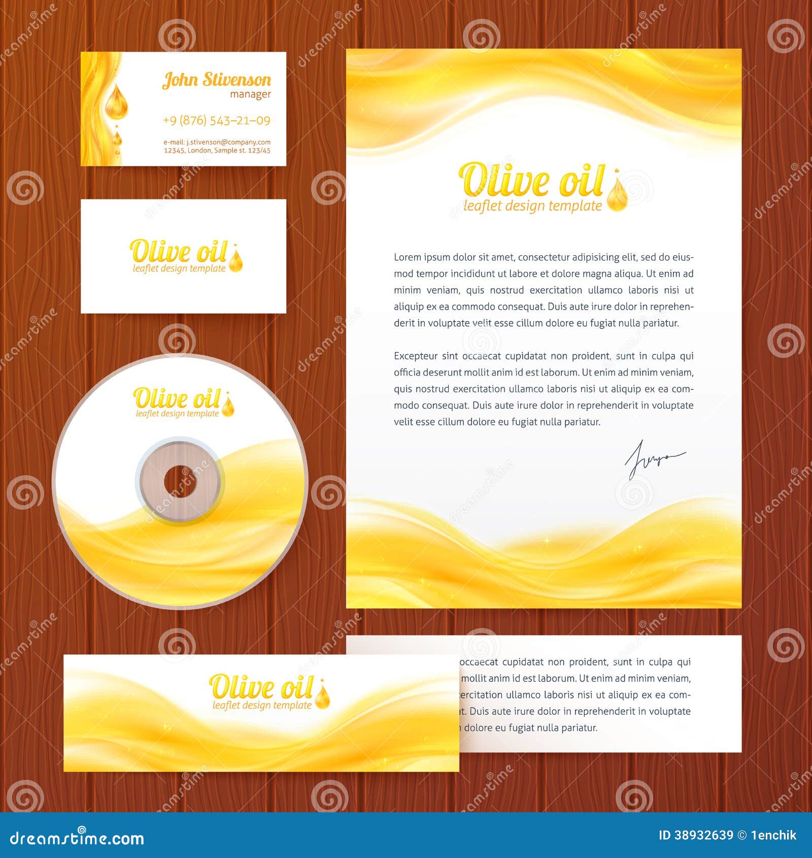 Realistic Oil Vector Business Style Template Stock Vector ...