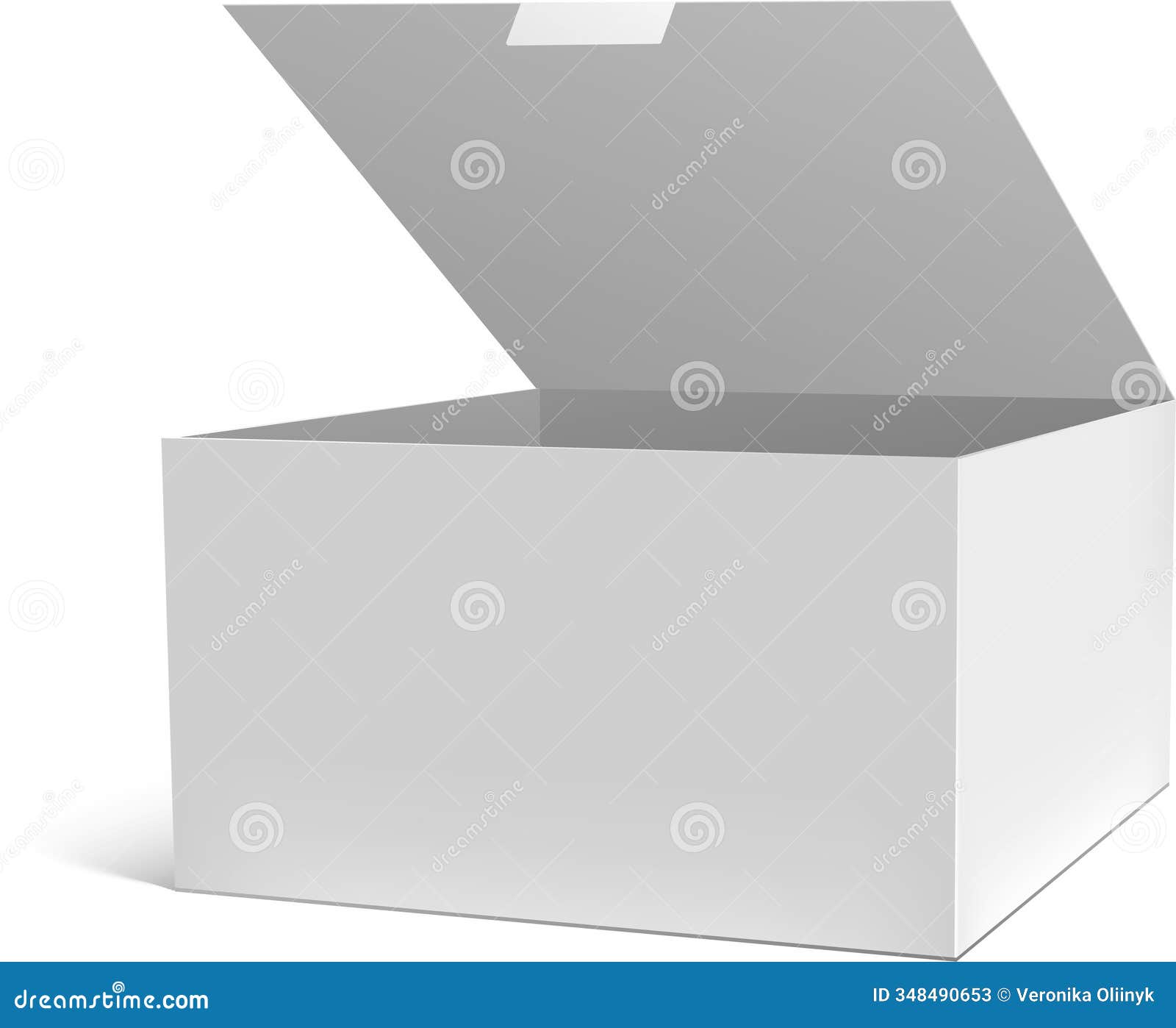 Realistic Open Box Mockup Featuring a White Gift Packaging Box ...