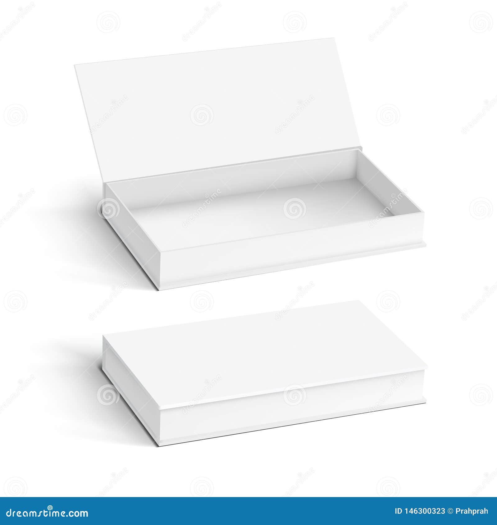 Realistic Open and Close White Package Cardboard Box Set Stock Vector ...