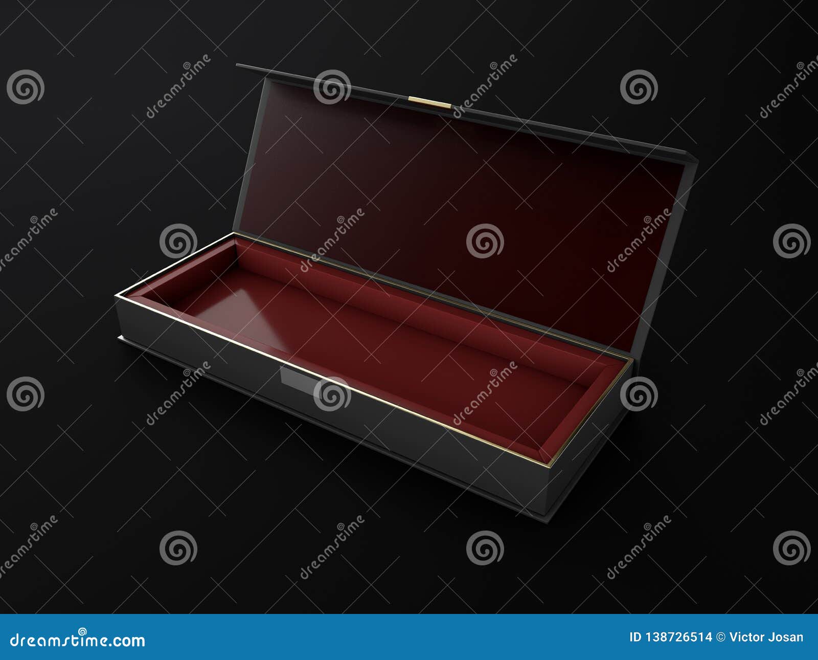 Realistic Open and Closed Blank Packaging Boxes. 3d Illustration. Stock ...