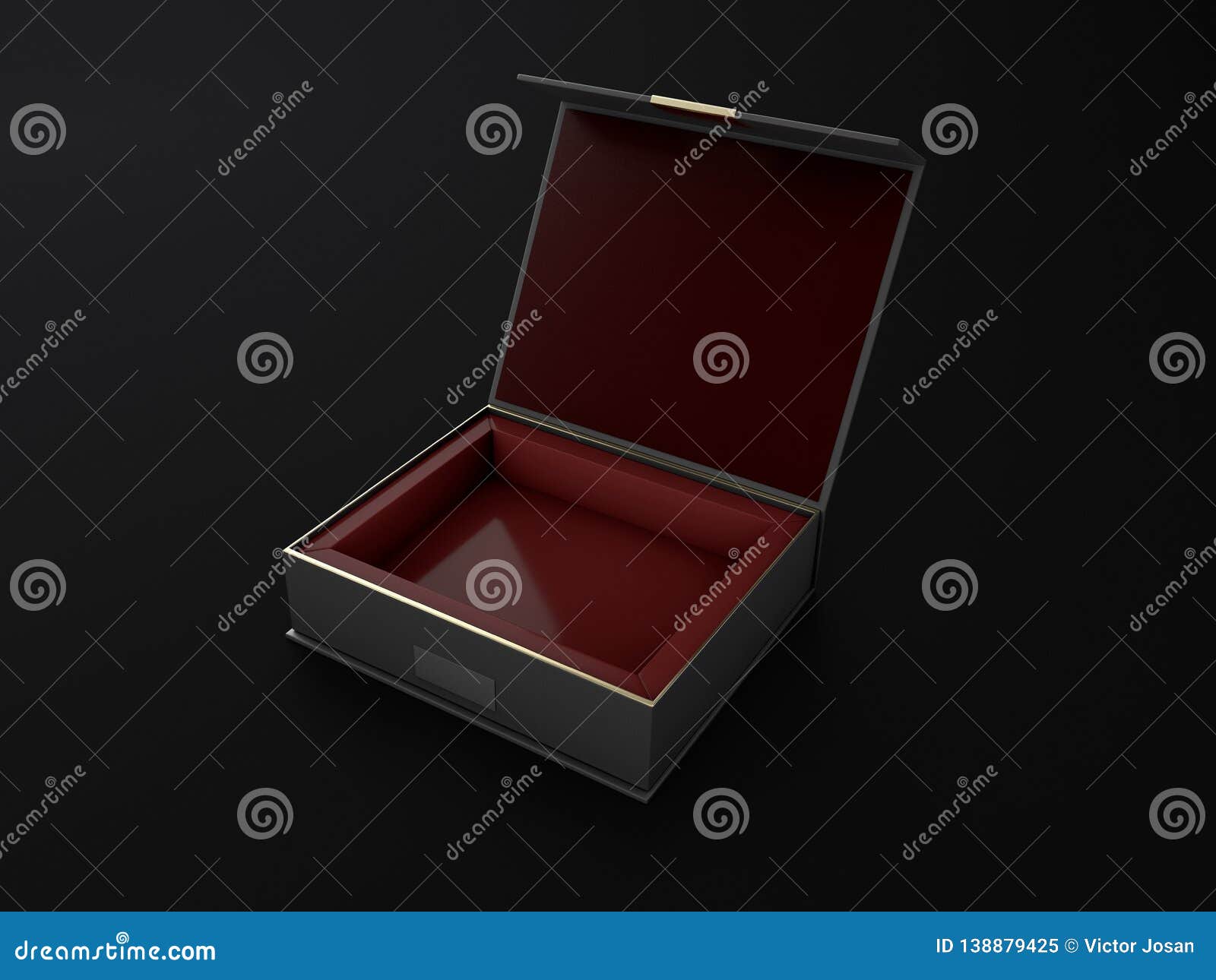 Realistic Open and Closed Blank Packaging Boxes. 3d Illustration Stock ...