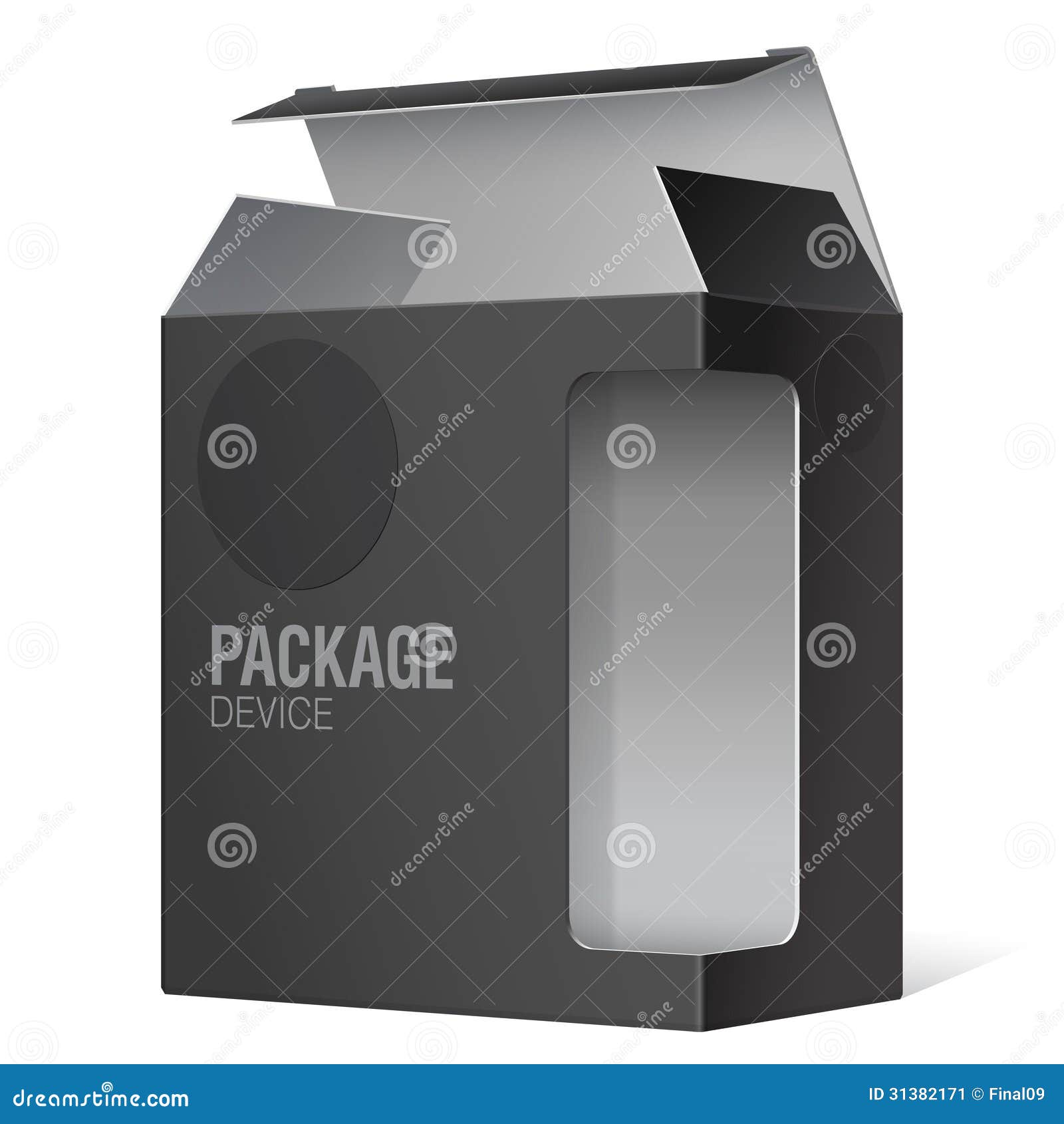 Realistic Open Package Cardboard Box Stock Vector - Illustration of ...