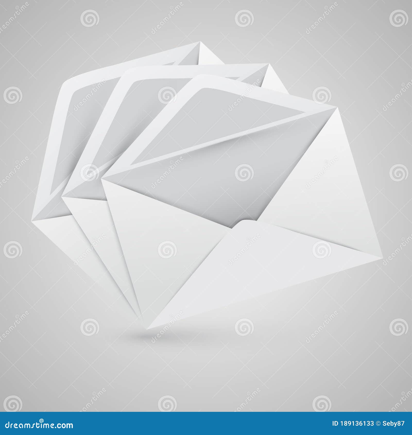 Realistic Opened Envelopes, Vector Illustration Stock Vector ...