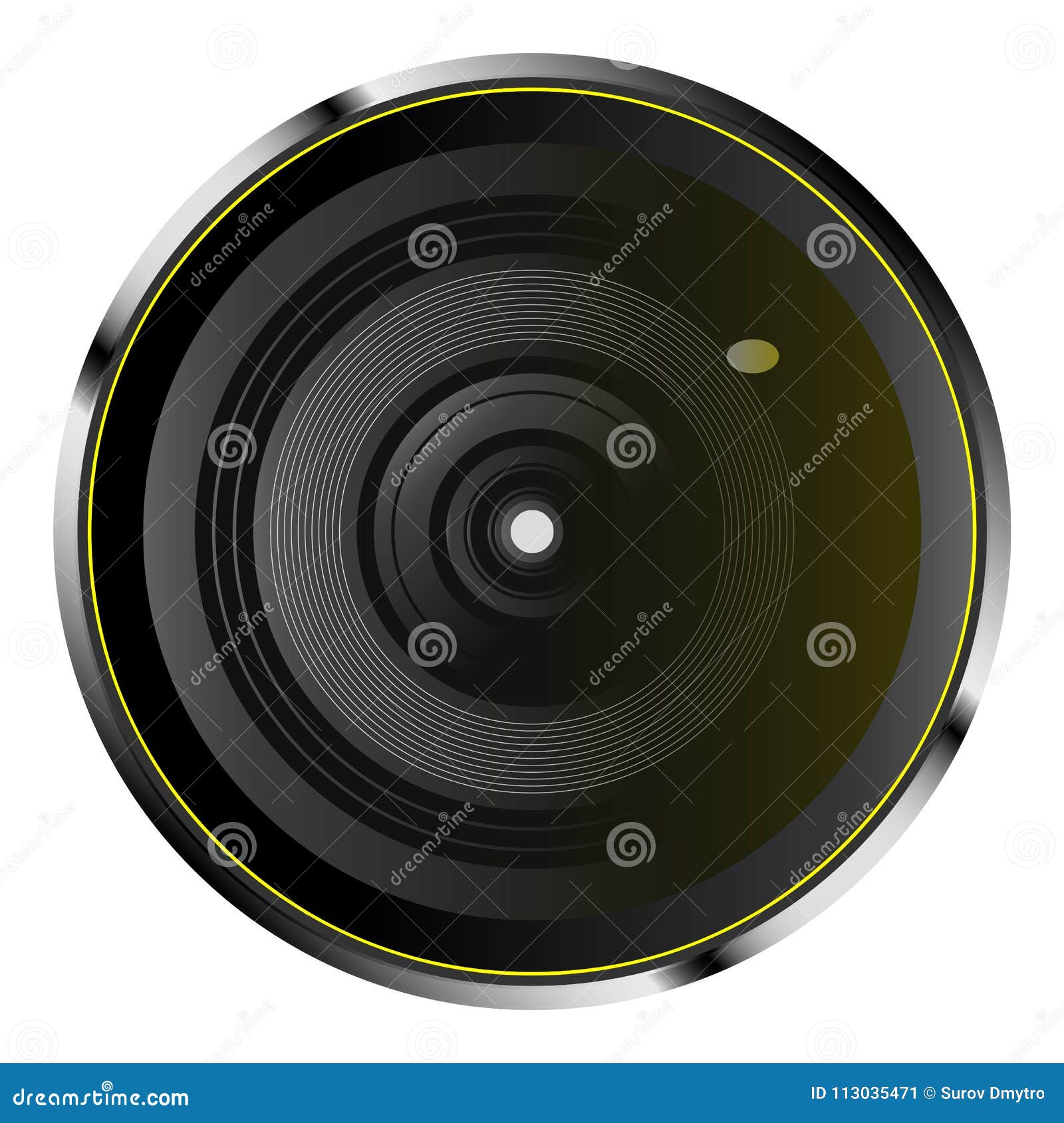 Realistic Optical Camera Lens Stock Illustration - Illustration of lens ...