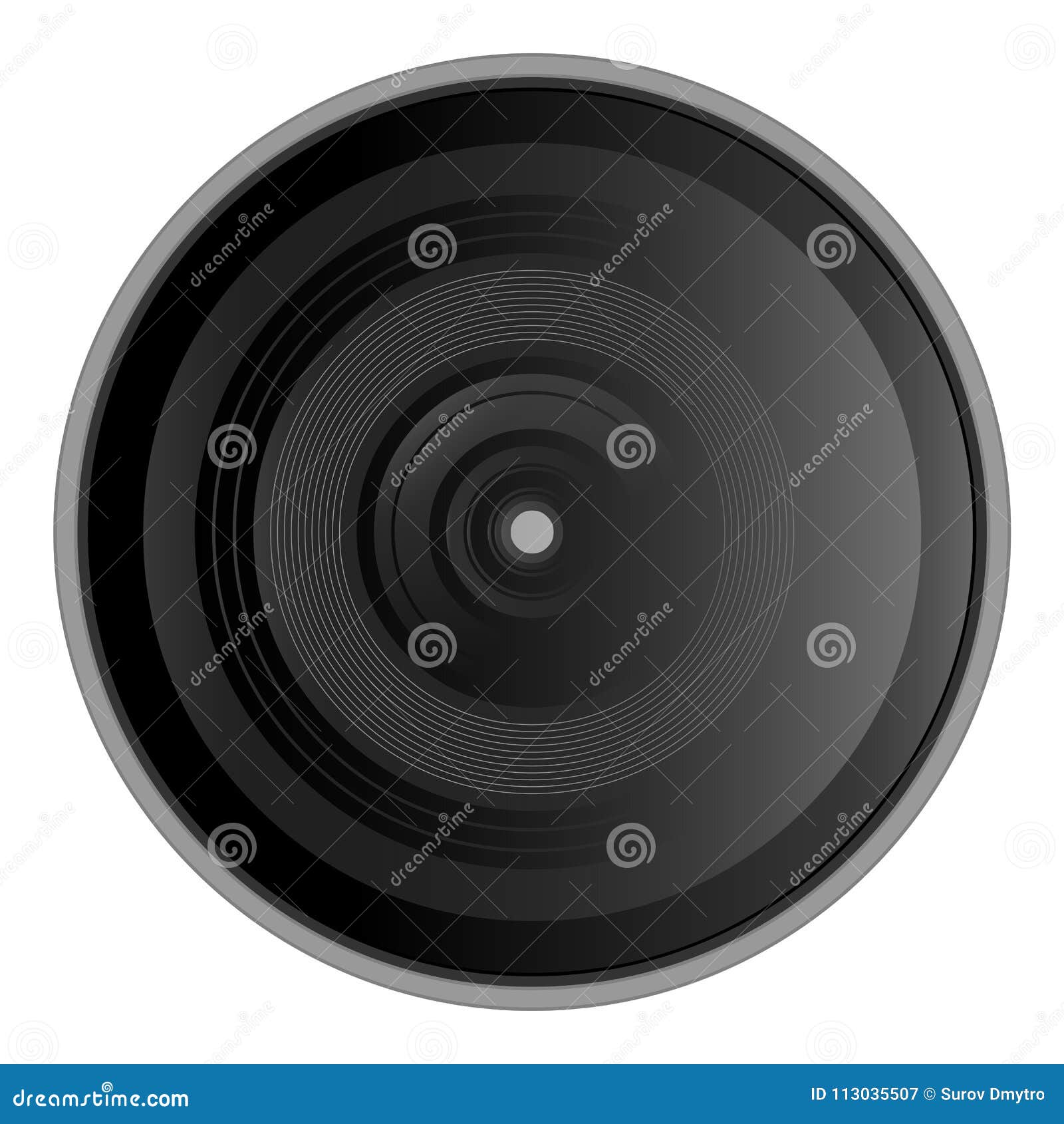 Realistic Optical Camera Lens Stock Illustration - Illustration of ...