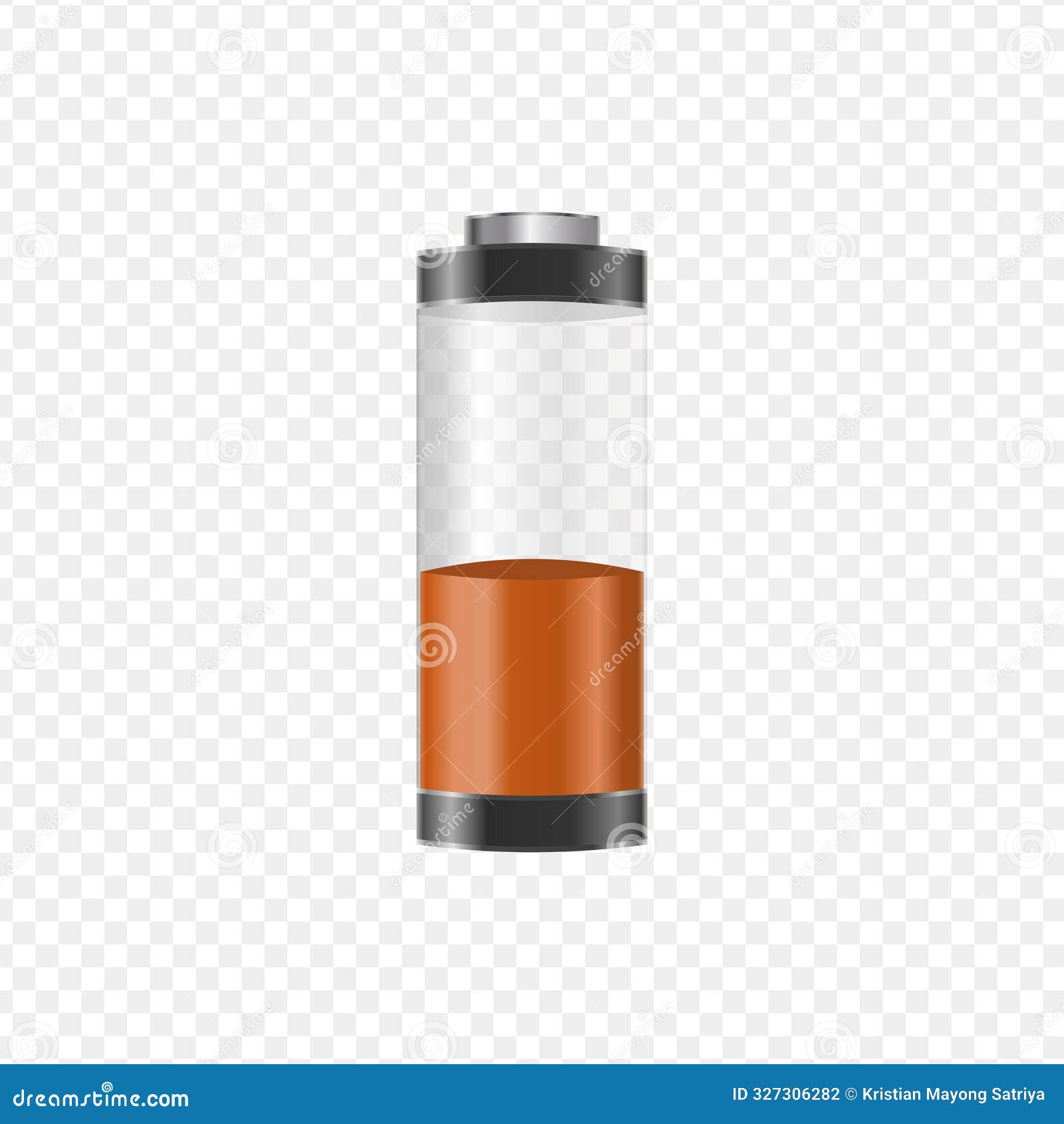 Realistic Orange Battery Indicator Stock Vector - Illustration of ...