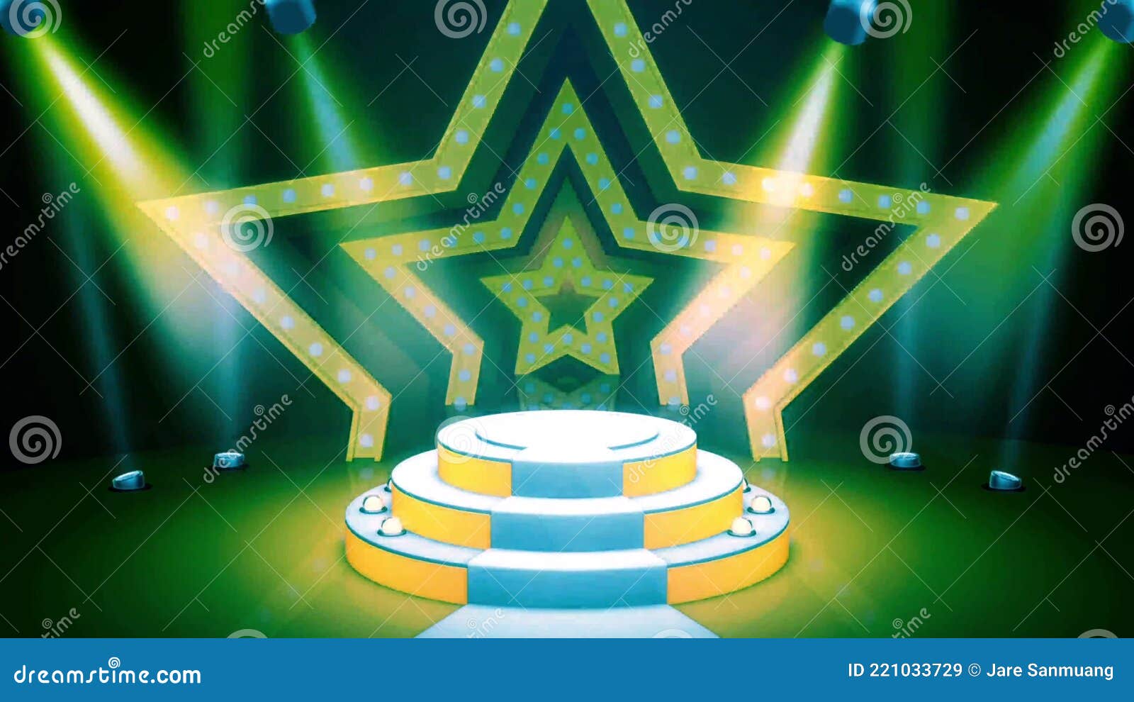 Realistic Orange Light Beam Shines on the Stage. Stock Video - Video of ...