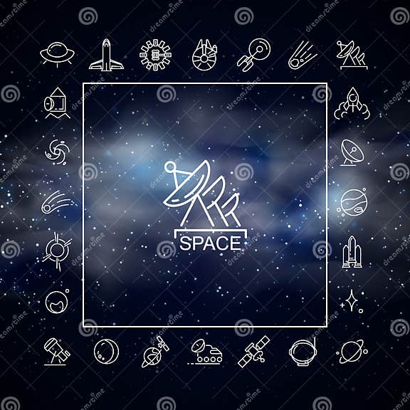 Realistic Outer Space Template Stock Vector - Illustration of layout ...