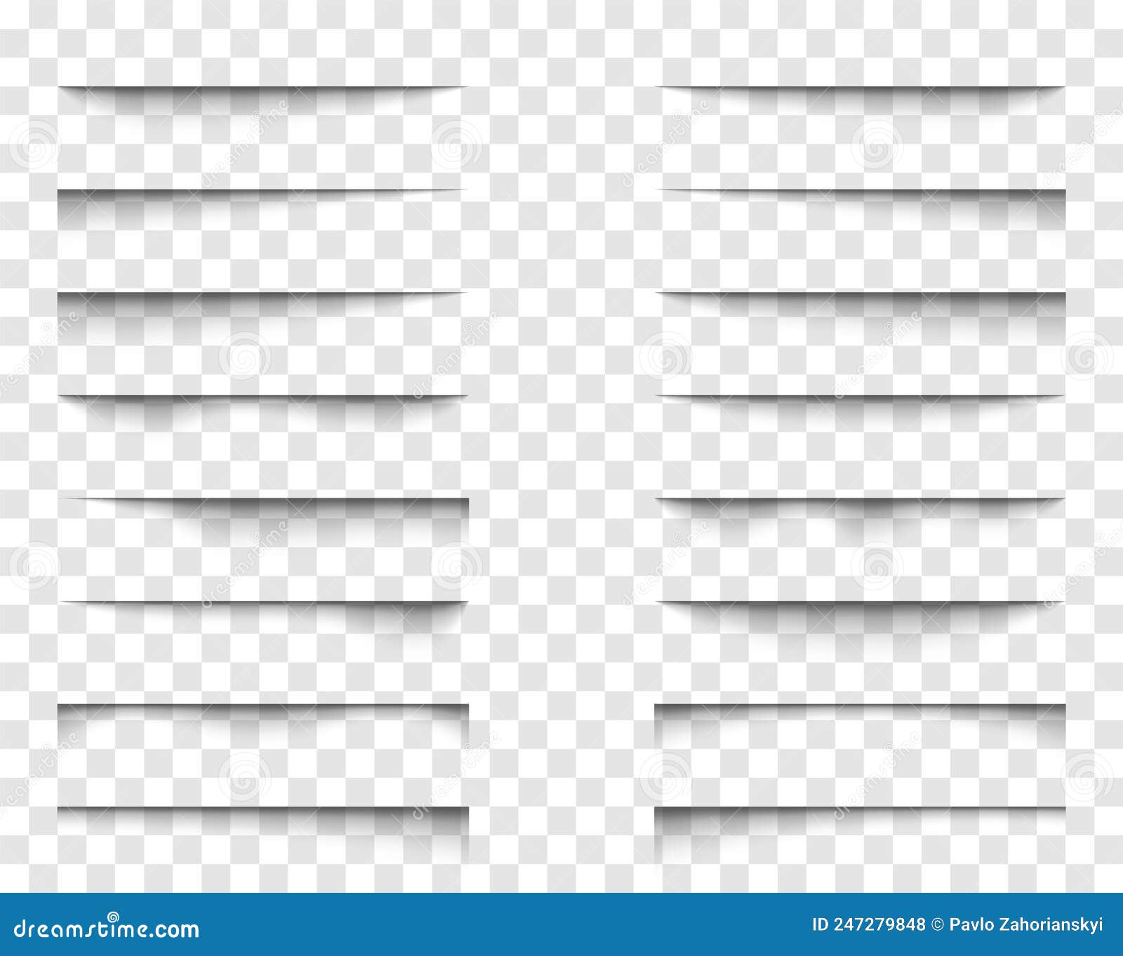 Realistic Overlay Transparent Shadow Effects. Vector Illustration Stock ...