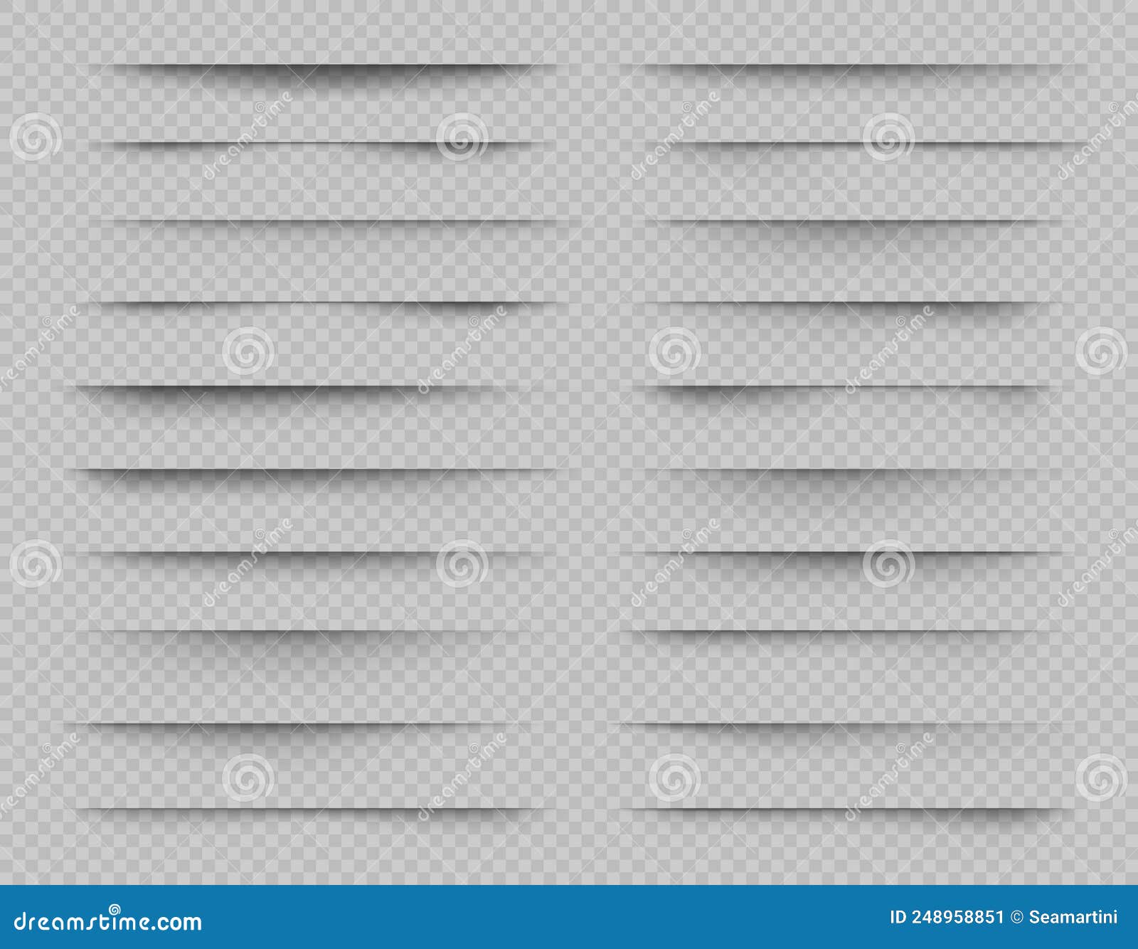 Realistic Overlay Transparent Shadow Shade Effects Stock Vector ...