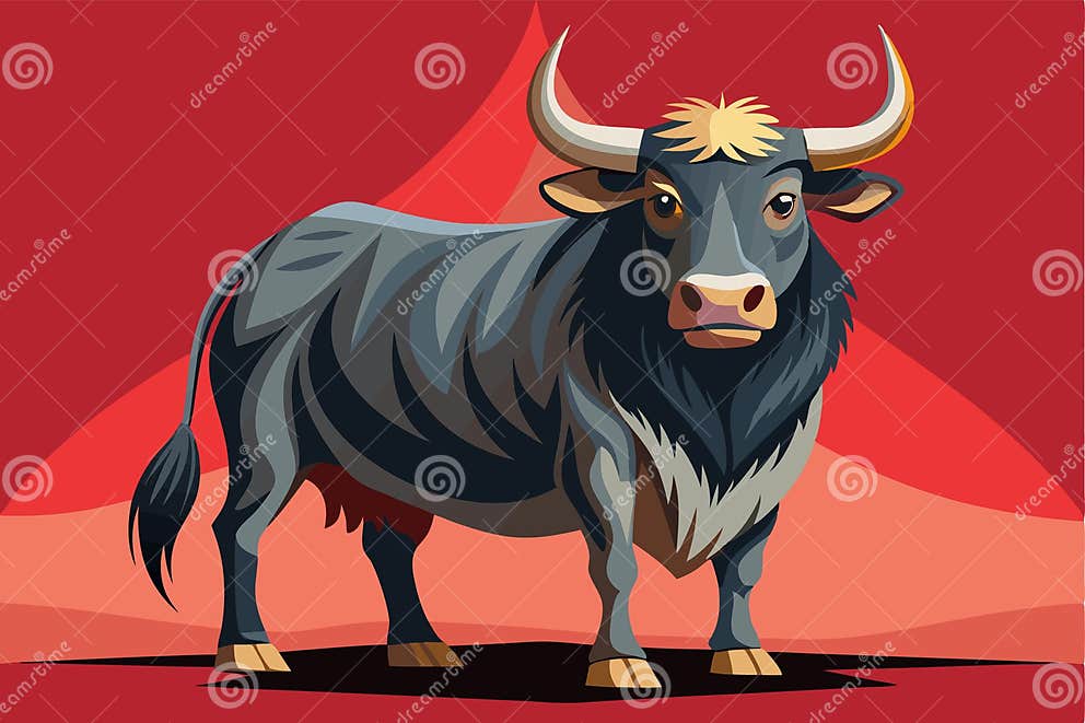 A Realistic Ox Vector Artwork Illustration Stock Illustration ...