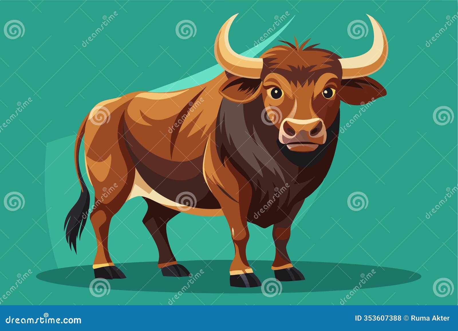 A Realistic Ox Vector Artwork Illustration Stock Illustration ...
