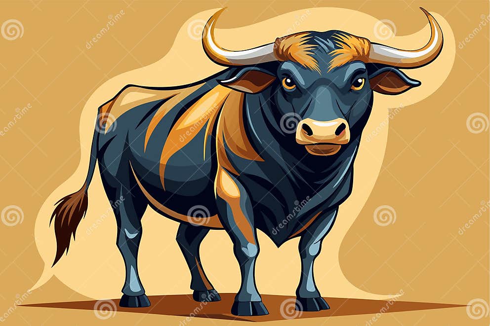 A Realistic Ox Vector Artwork Illustration Stock Illustration ...