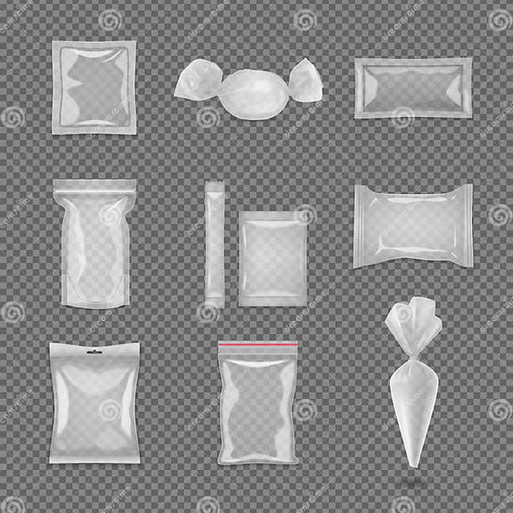 Realistic Pack Templates Set Stock Vector - Illustration of size, goods ...